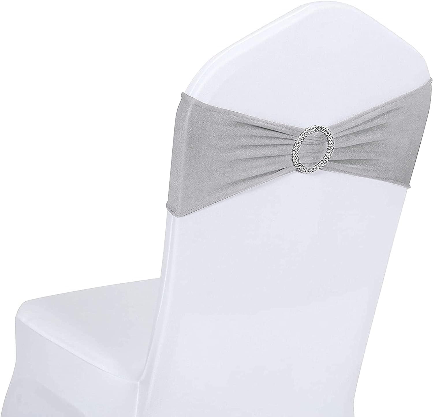 fyigbion 25PCS White Chair Sashes Spandex Sashes Bows Tiffany Blue ...