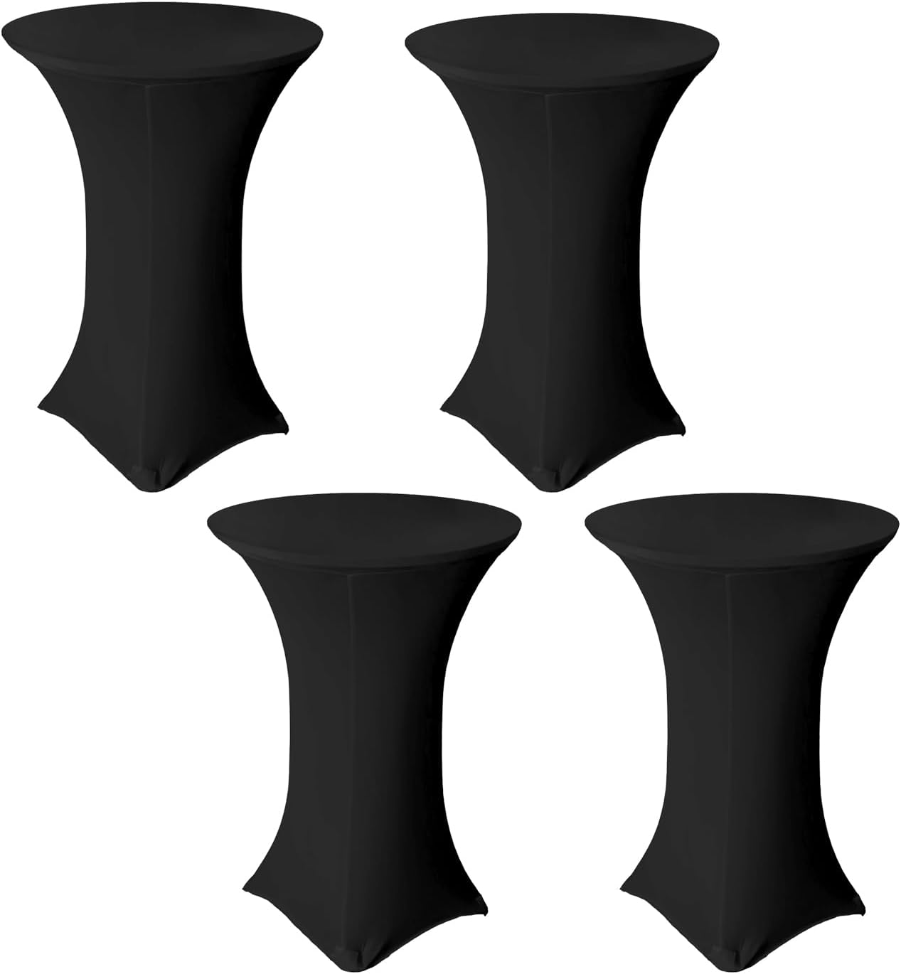 HLTUDJ 4 Pack 32x43 Inch Black Spandex Cocktail Covers Highboy Top ...