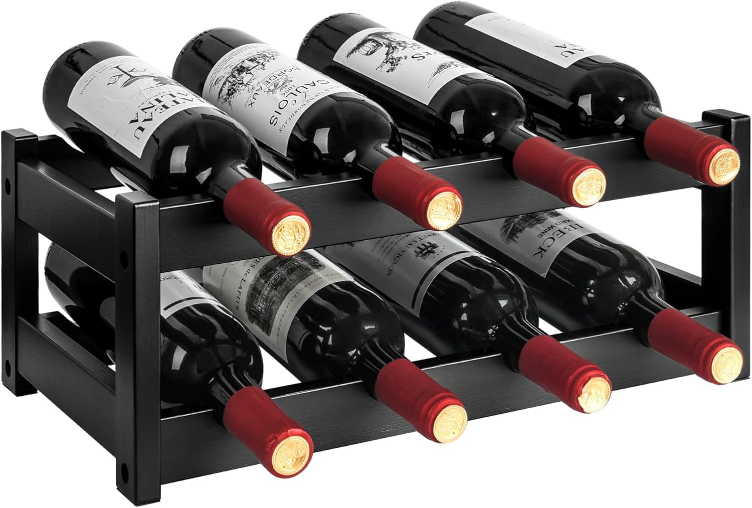 HLTUDJ 4-Tier Wine Racks Countertop Sturdy and Durable Wine Storage ...