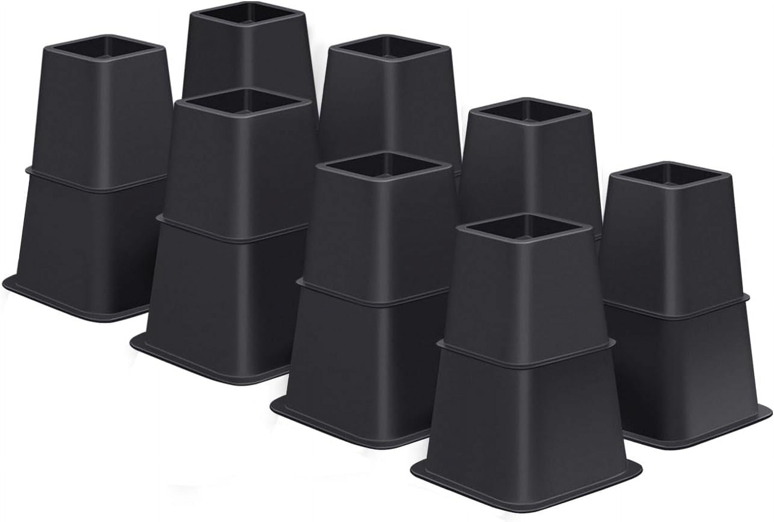 HLTUDJ ANNKUT Bed Risers 8 inch Heavy Duty Elevation in Heights 3 5 8 ...