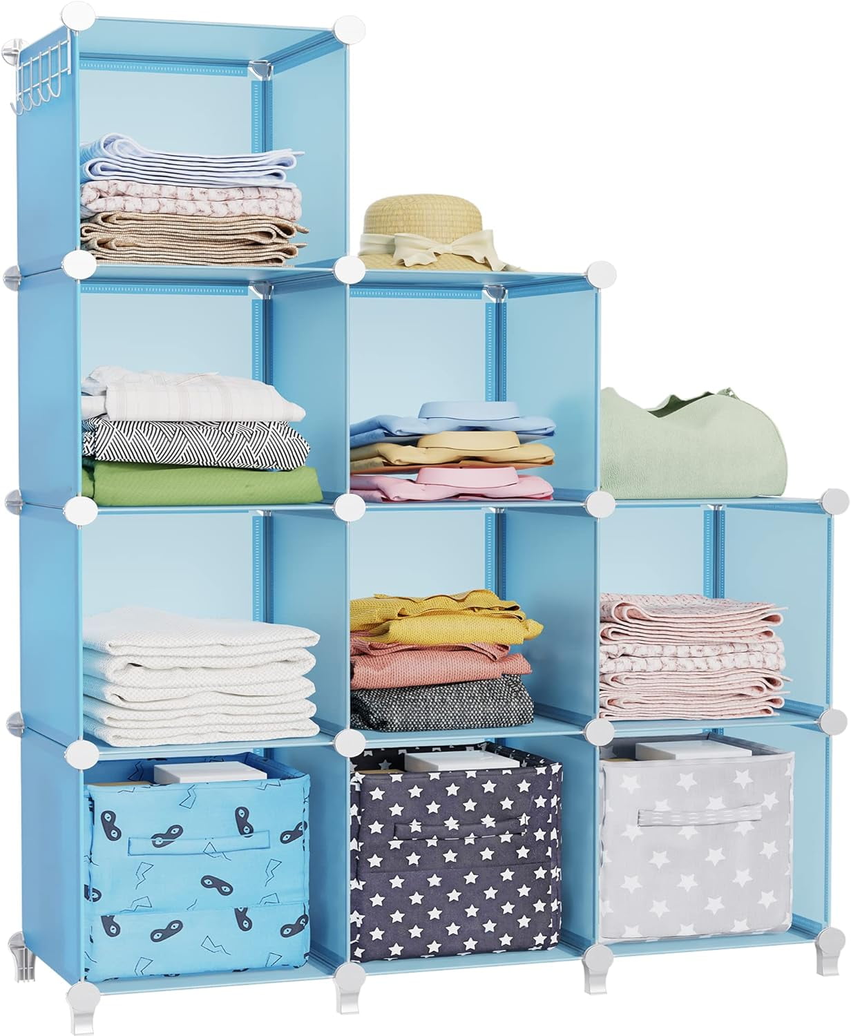 HLTUDJ Closet Organizer 9-Cube Closet Organizers and Storage Cube ...