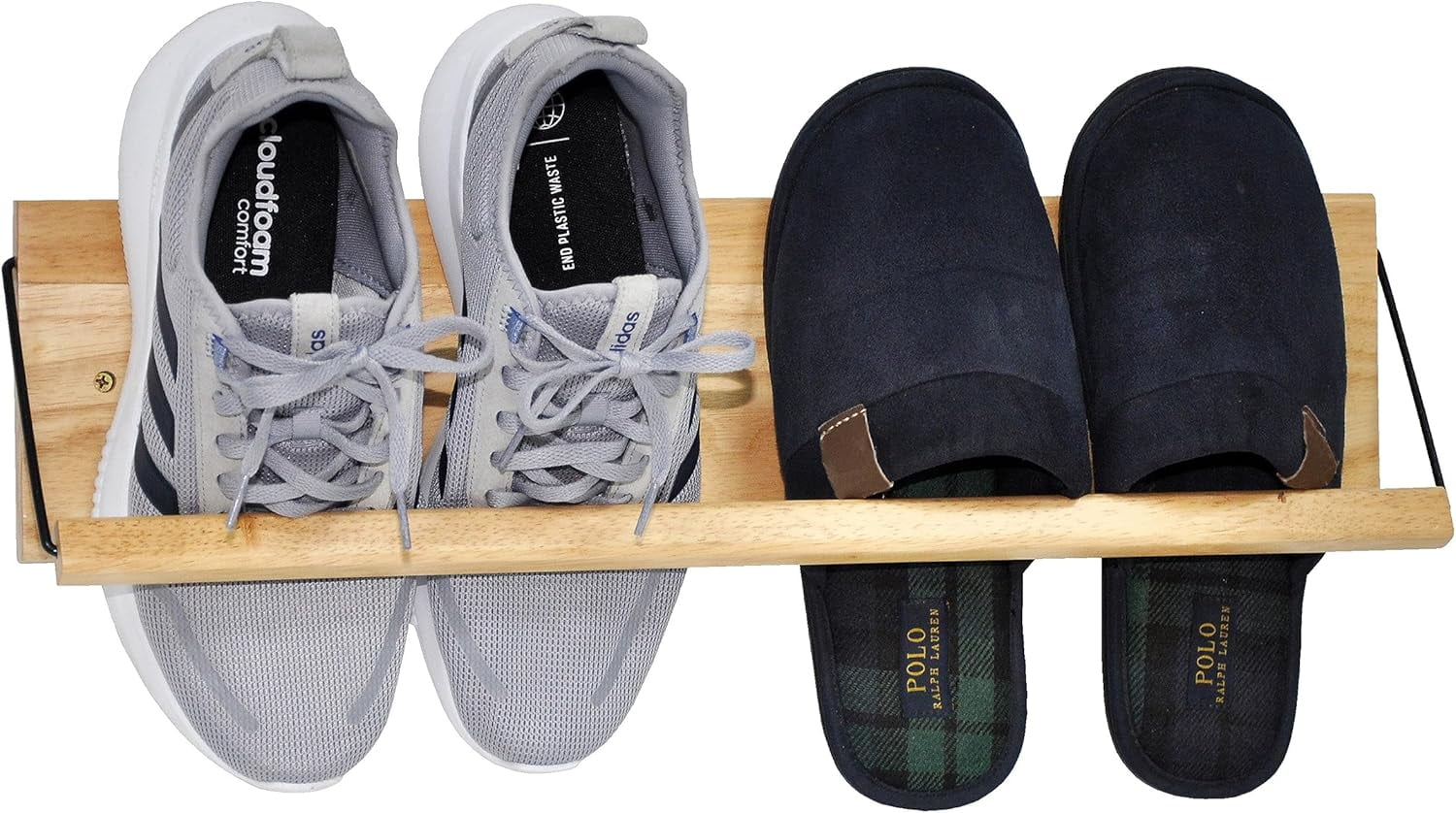 HLTUDJ Shoe Rack with Dowel Wall Hanging Shoe Storage Organize for ...