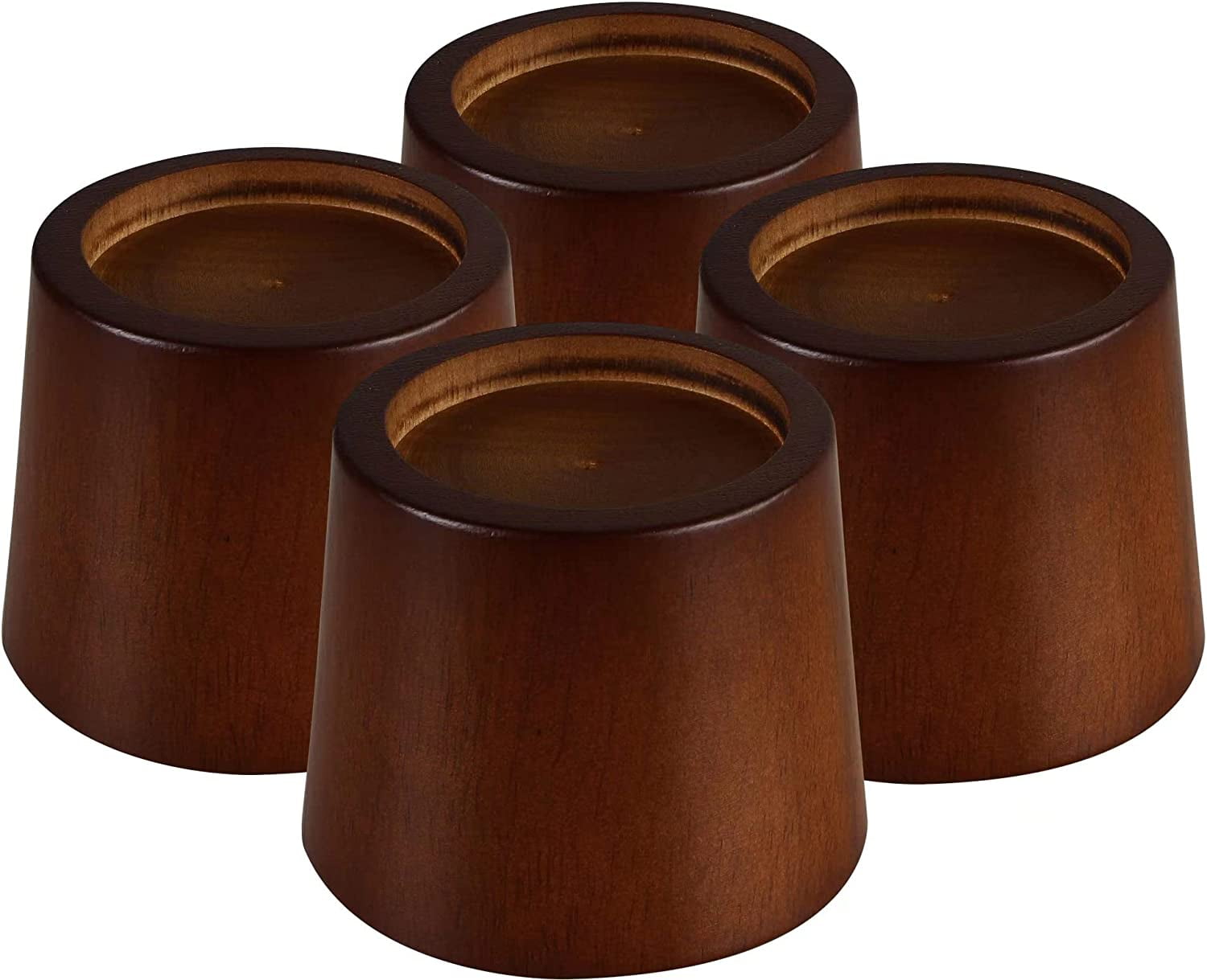 HLTUDJ Wood Bed Risers Blocks - 3 inch Bed Risers Heavy Duty Solid Wood ...