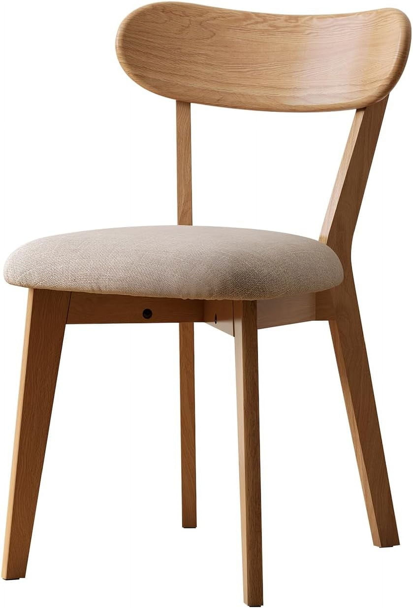 HLTUDJU 100% Solid Oak Dining Chairs Mid Century Dining Chair with ...