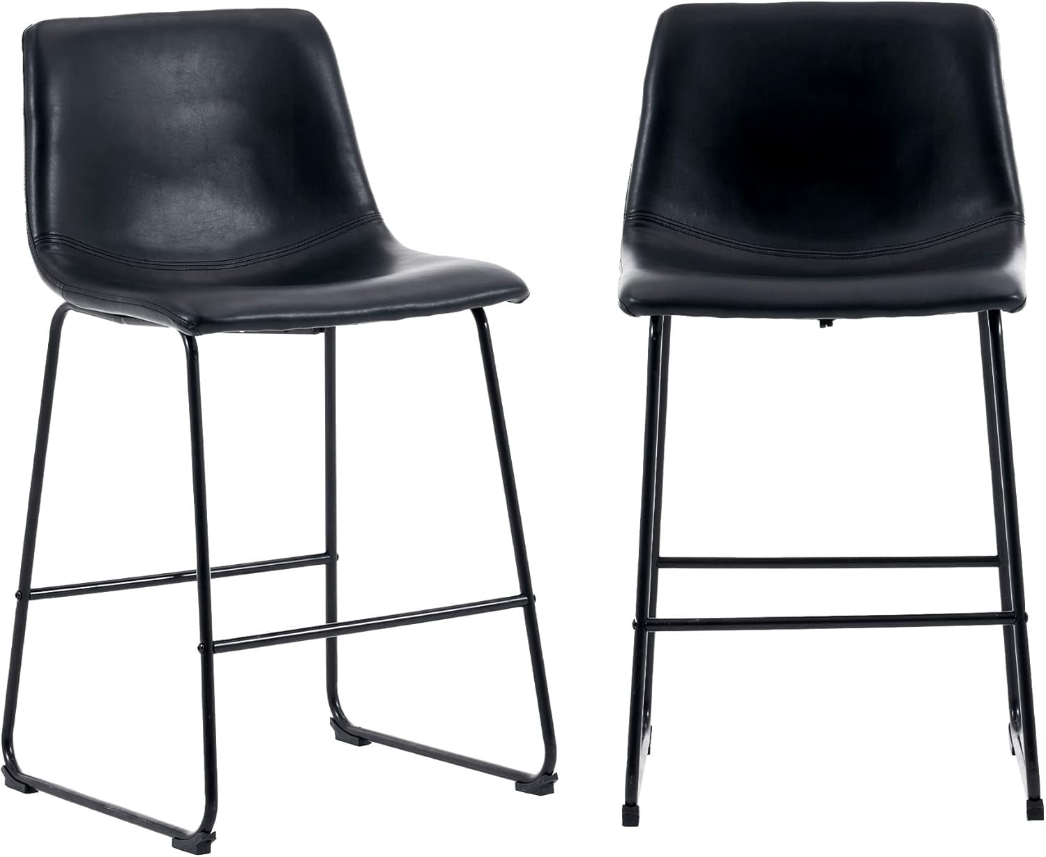 HLTUDJU 30'' Counter Hight Bar Stool Chairs PU Faux Leather Counter ...