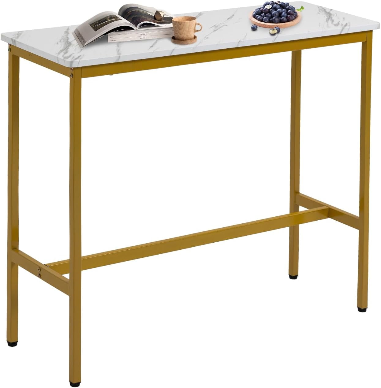 HLTUDJU 44.5" Sofa Table Bar Height Pub Table Narrow Entryway Table ...