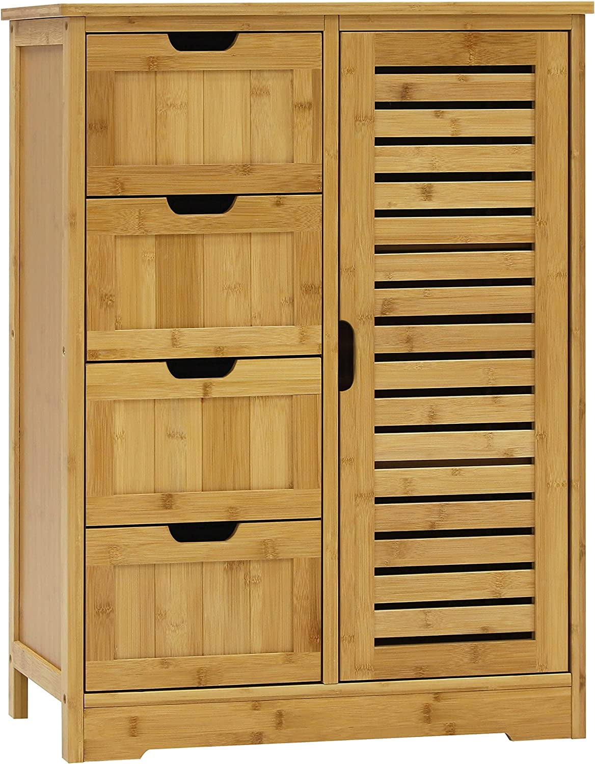 HLTUSJ Small Storage Cabinet Organizer with 4 Drawers and 1 Cupboard ...