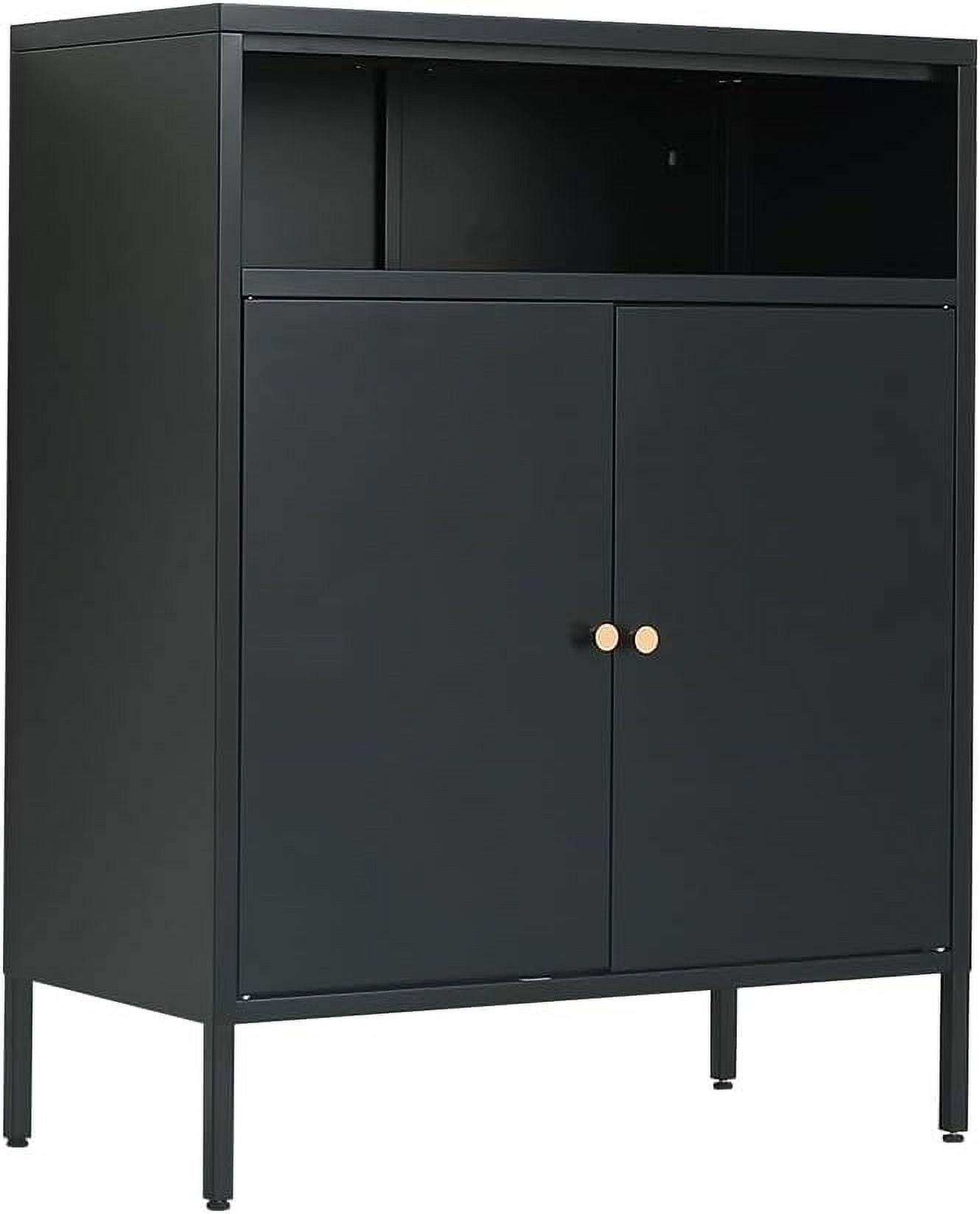 HLTUSN Metal Accent Cabinet Sideboard Buffet Cabinet for Living Room ...