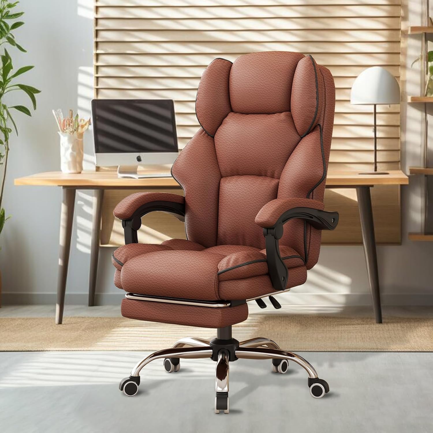 HLTYHN Office Chair High Back Executive Desk Chair Computer Gaming ...