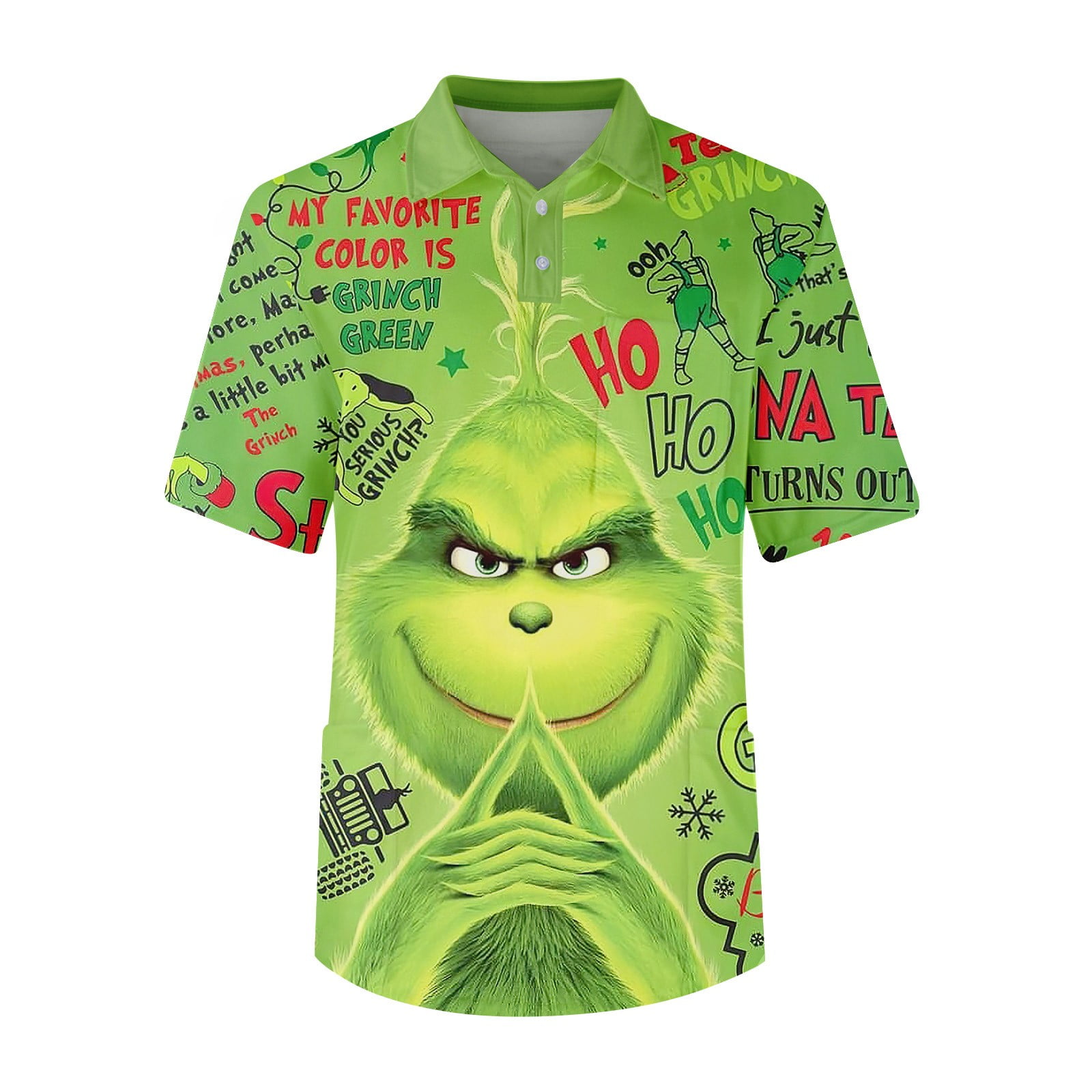 HLUFFY Festive Holiday Graphic Polo Shirt for Men Colorful Christmas ...