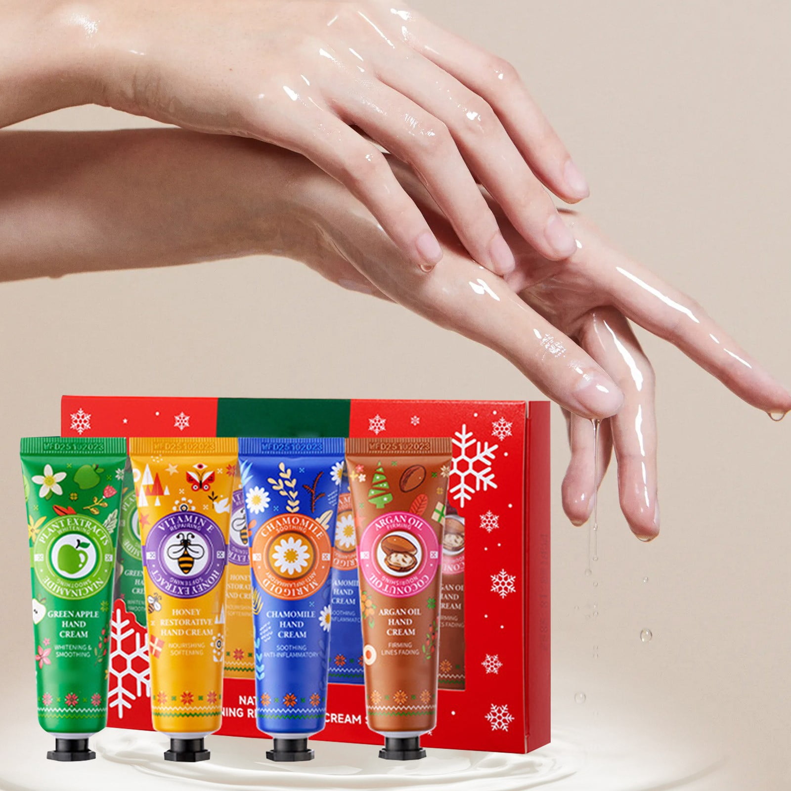 HLUFFY Health and Beauty Produtions Christmas Hand Cream 4-Pack ...