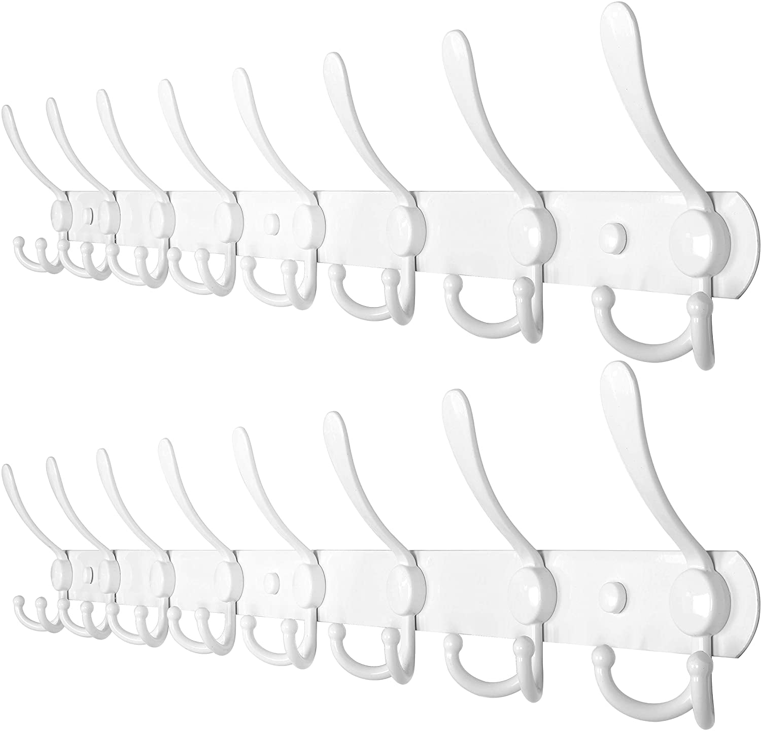 HLZBJY Coat Rack Wall Mount long 8 Tri Hooks for Hanging 30 inch Hook ...