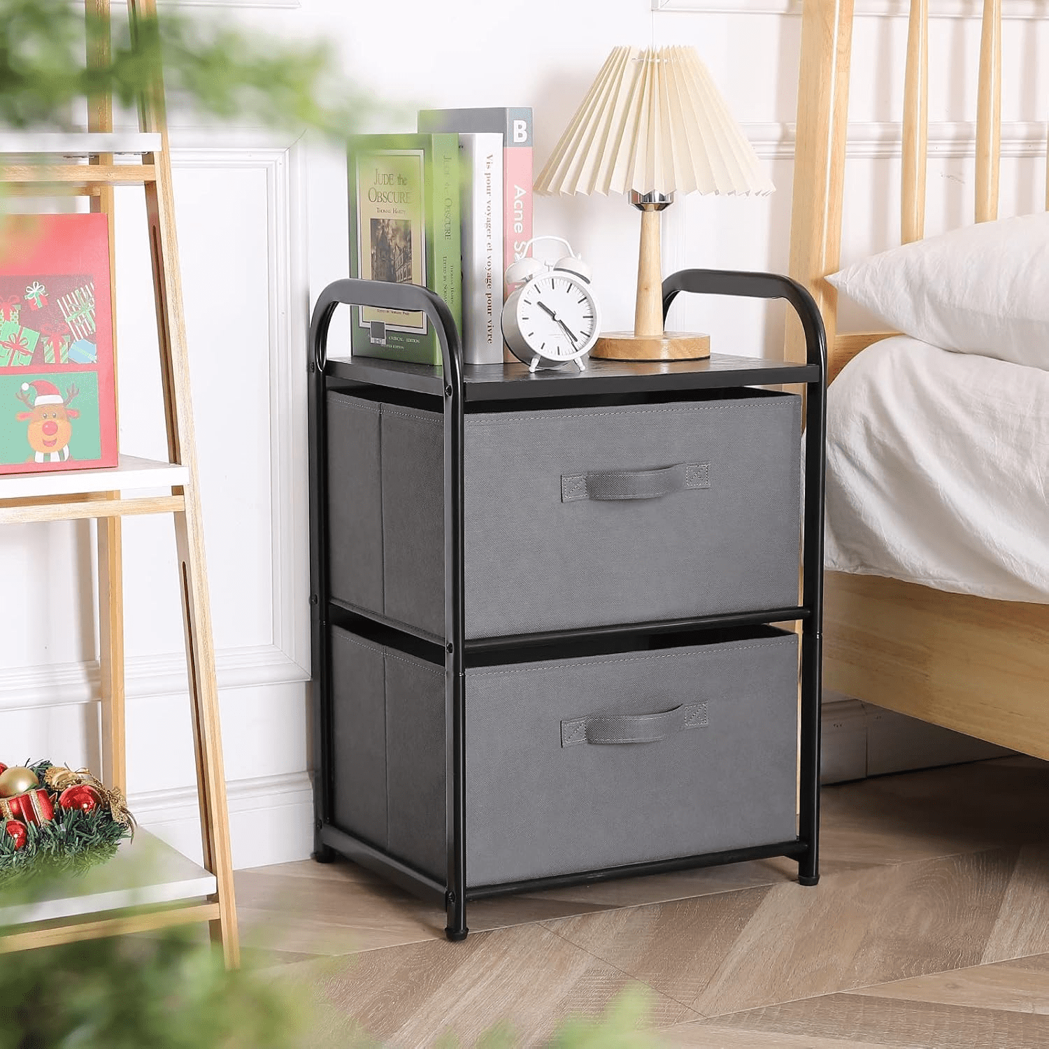 HLZZZAN 4 Drawer Narrow Dresser Fabric Storage Vertical Slim Storage ...