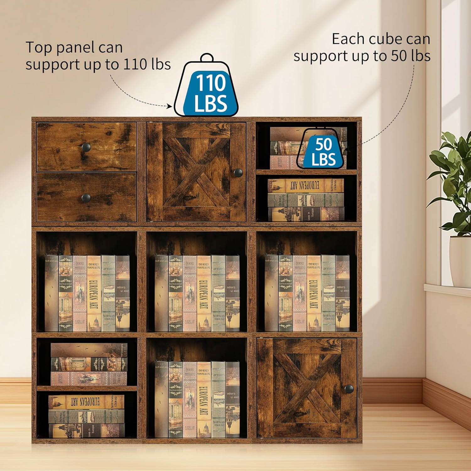 HLZZZAN Magic DIY Cube Storage Organizer Stackable Cubes Small Room ...