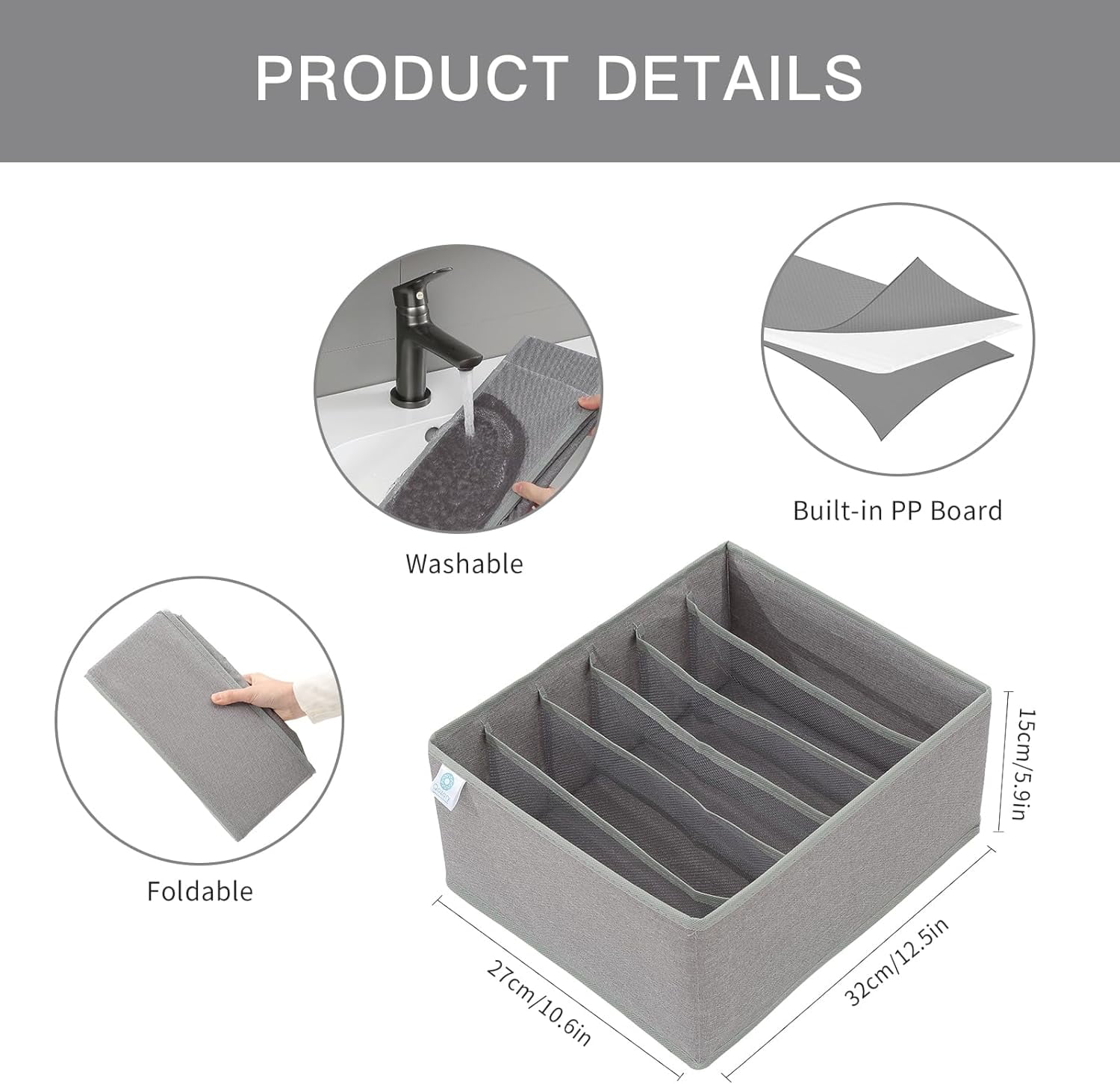 HLZZZLZ 4 Pack Drawer Organizers for Clothing T-shirt Organizer for ...