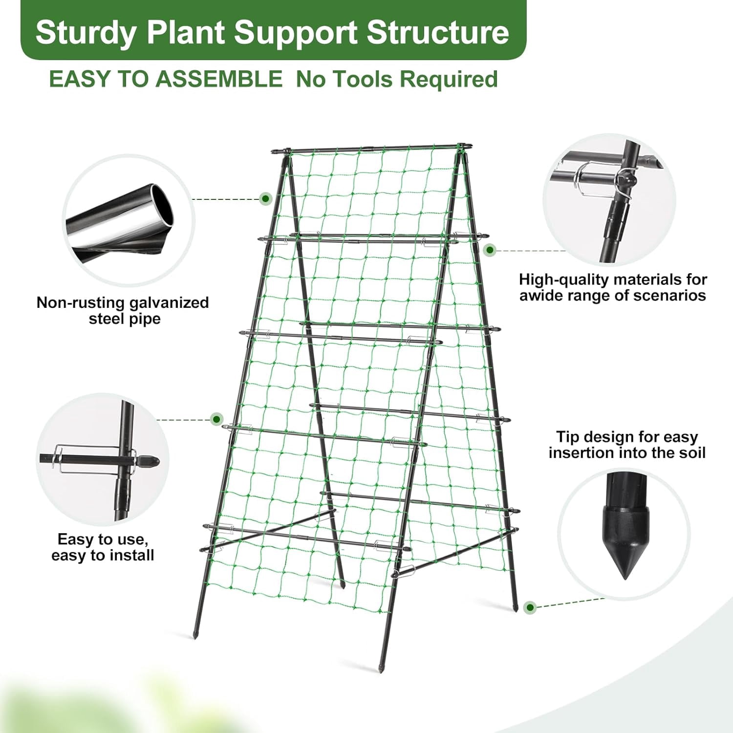HLZZZLZ Garden Trellis for Climbing Plants Outdoor 31.5x70.8 inch Metal ...