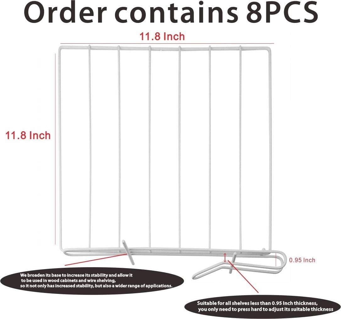 HLZZZLZ Set of 4 Vertical Closet Wood Shelf Divider- Only to Slide to ...