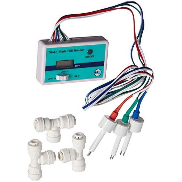 HM Digital Triple Inline RO/DI TDS Monitor with 1/4 inch T-Fittings ...