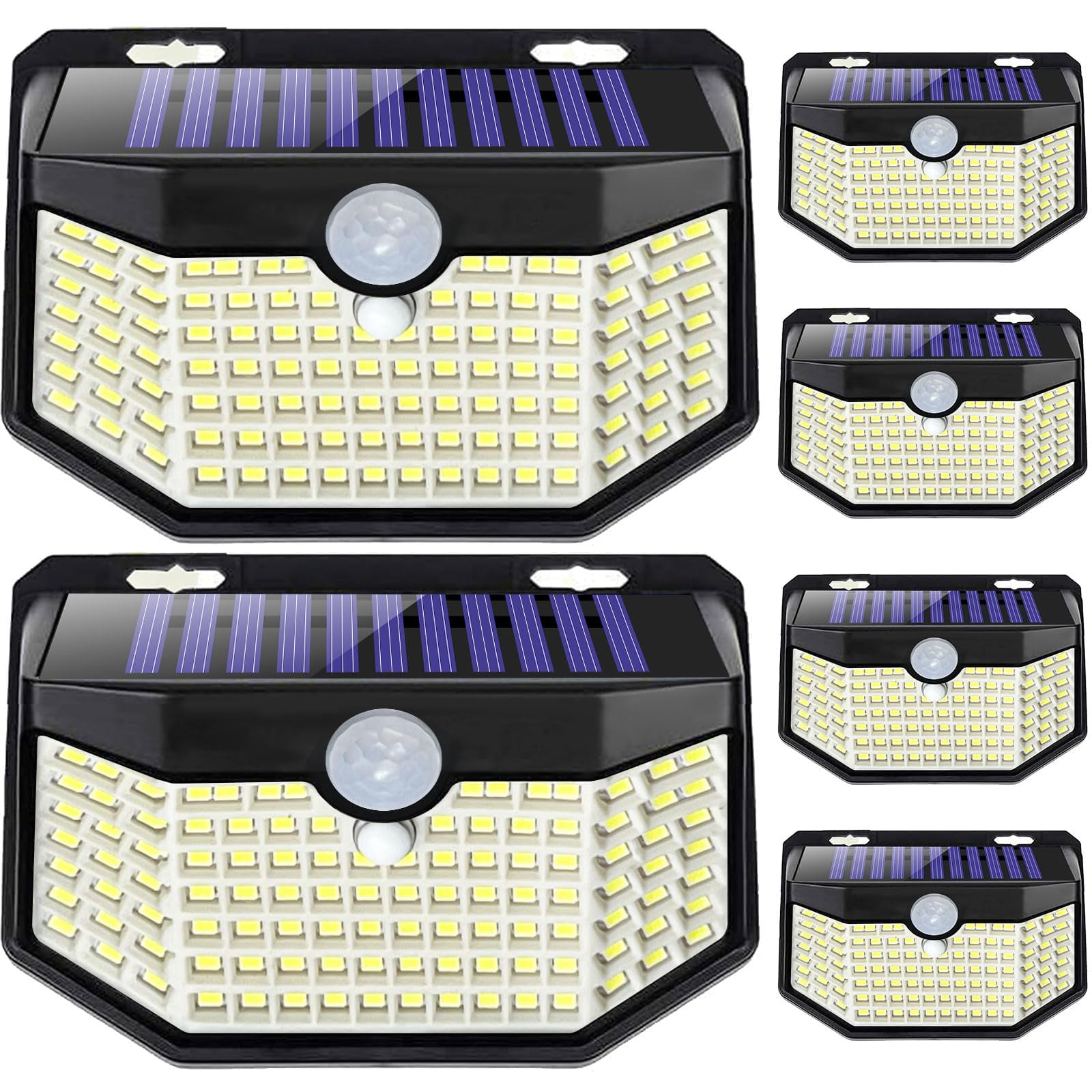 HMCITY 120 LED Outdoor Solar Lights with Motion Sensor and 3 Lighting ...