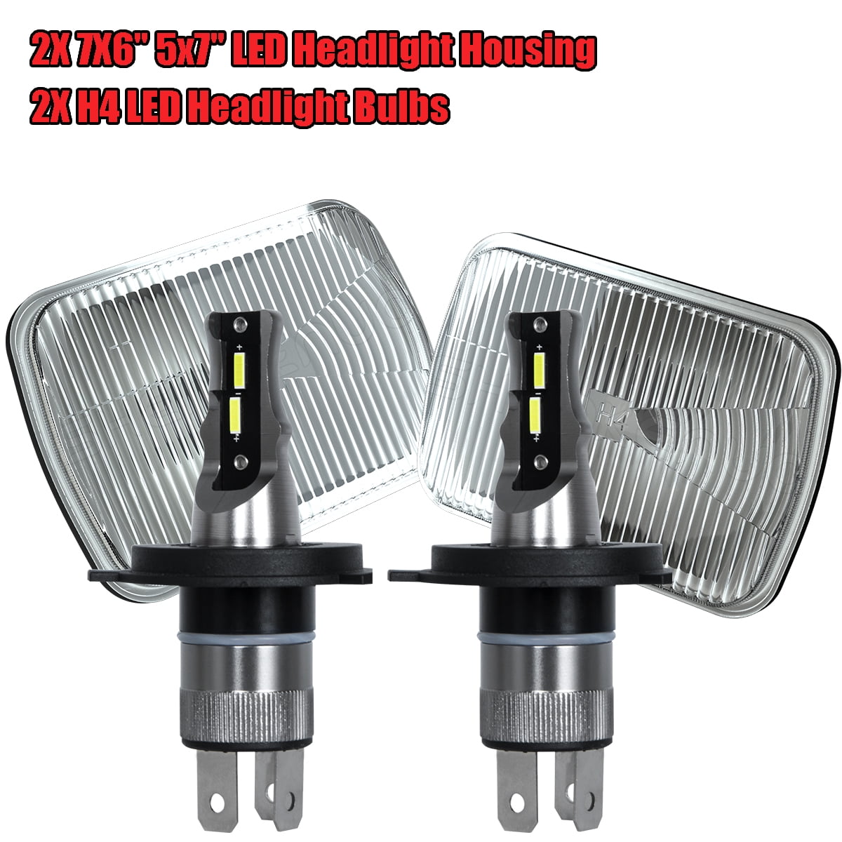HMCYCI 5x7 7x6 Led Headlight 30W with High Low Beam H6054 5054 ...