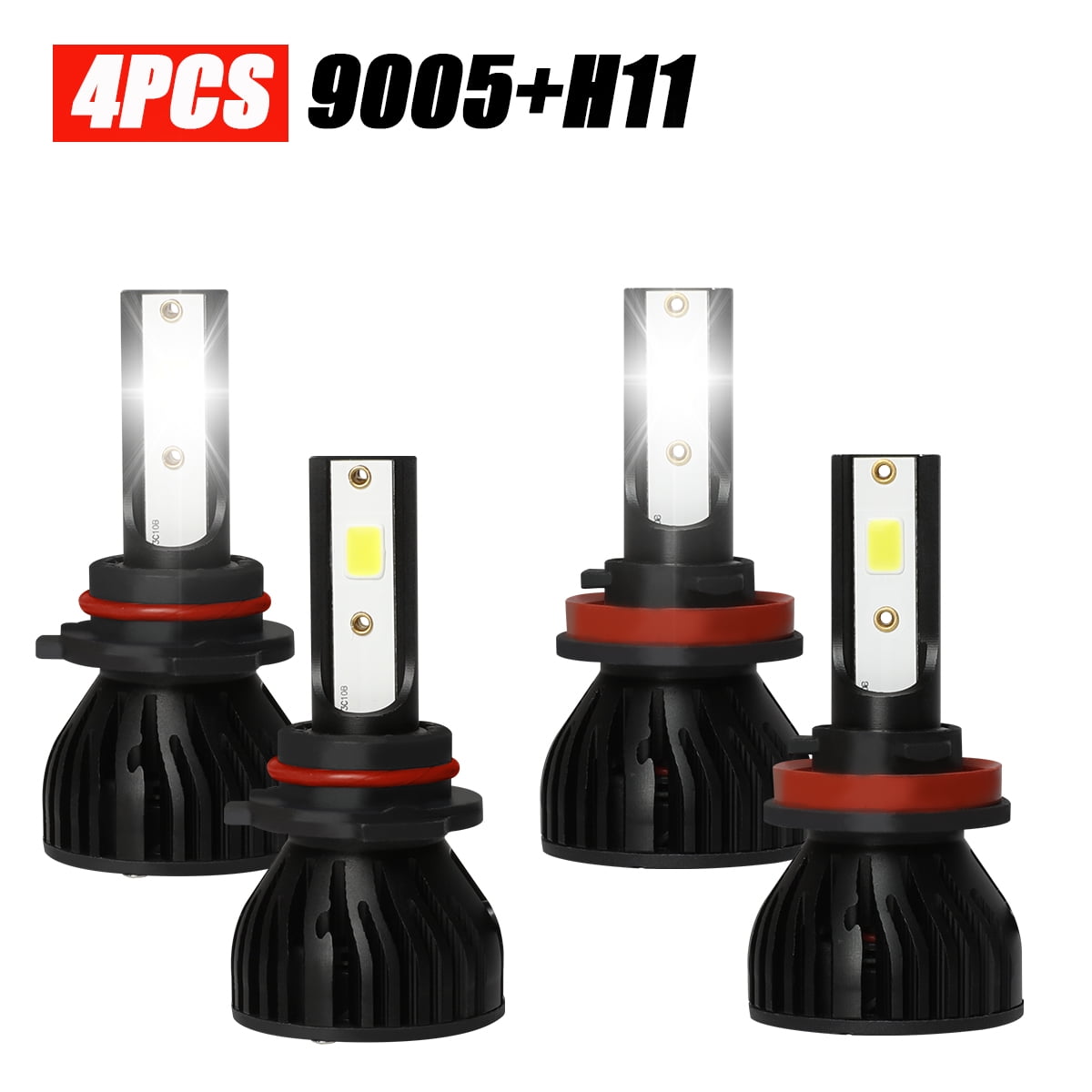 HMCYCI For 2019-2024 Chevrolet Malibu LED Headlight Bulbs 9005 H11 High ...