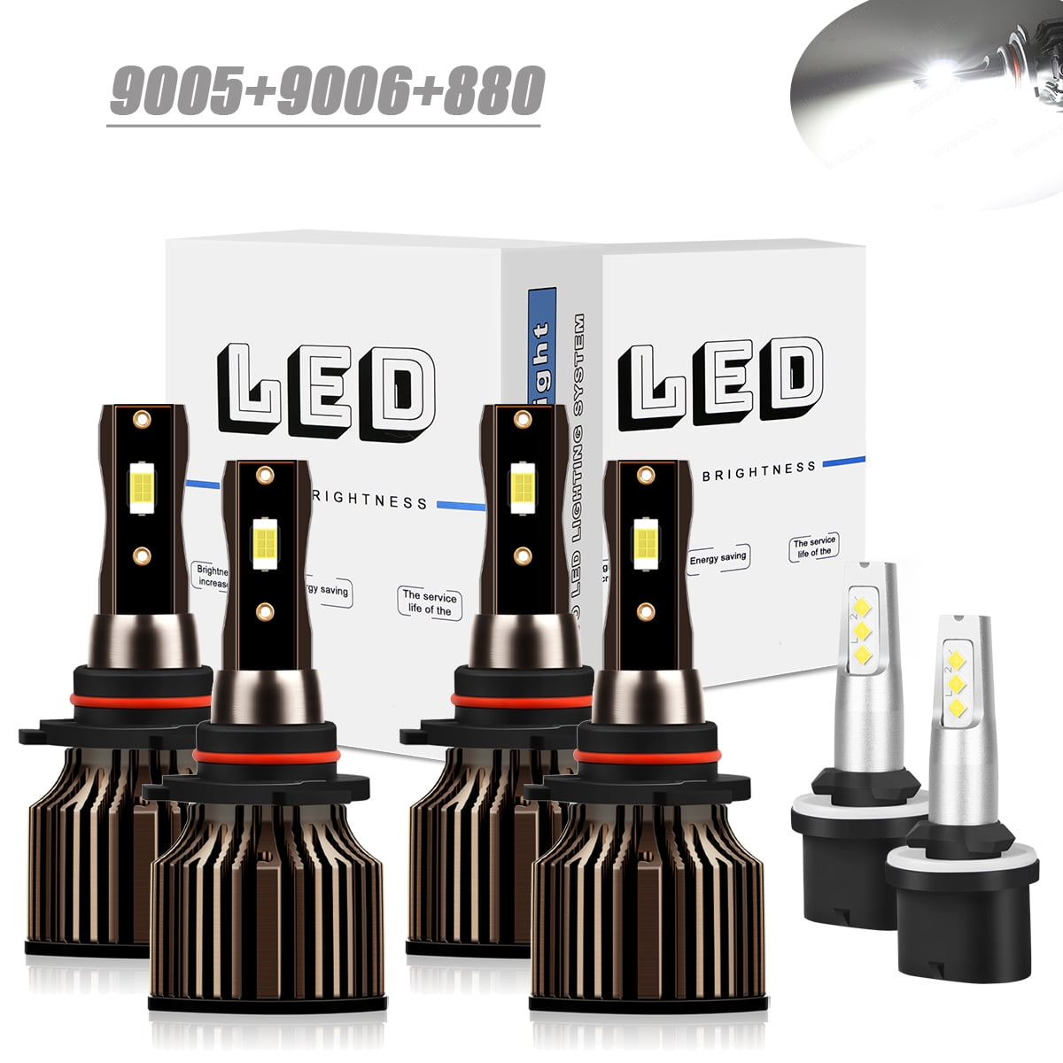 HMCYCI For Buick Rendezvous 2002-2007 Combo 6x 6000K LED Headlights 880 ...