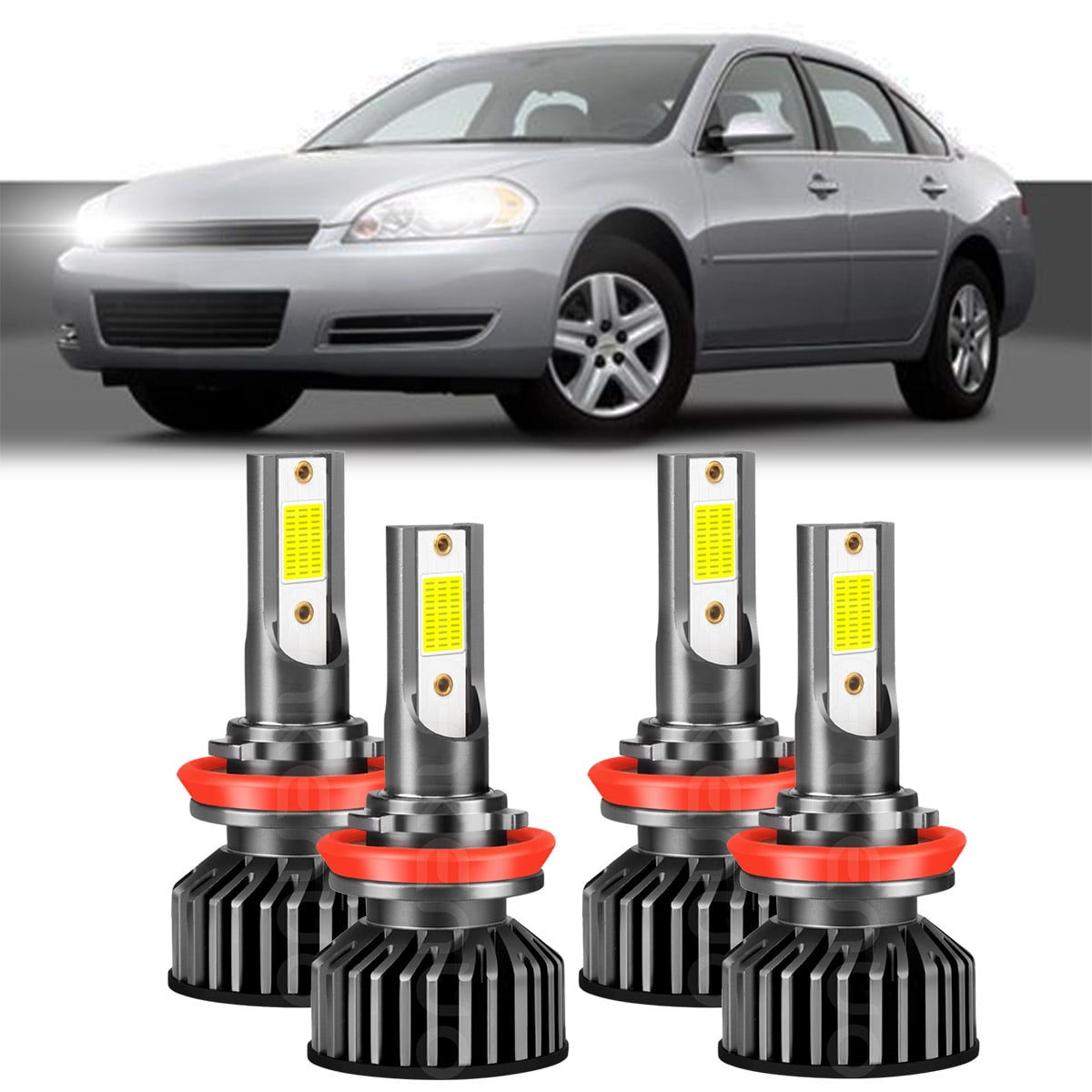 HMCYCI For Chevrolet Impala 2006-2013 Combo LED Headlight Hi/Lo Beam ...