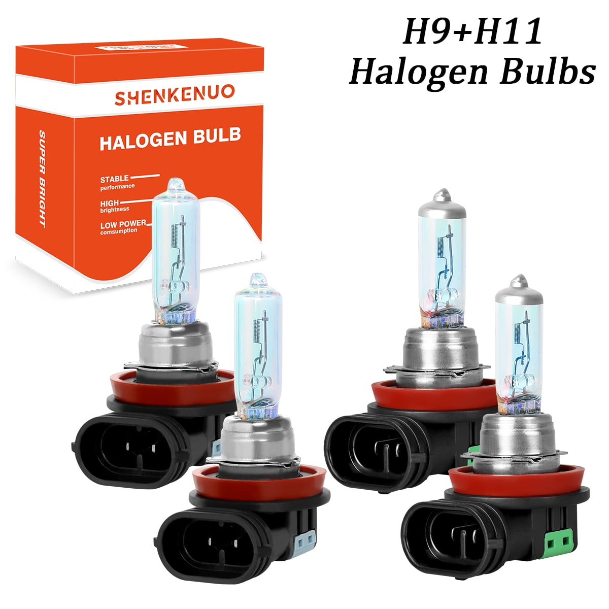 HMCYCI For Chevy Malibu 2008 2009 2010 Halogen Headlight Bulbs H9 H11 ...