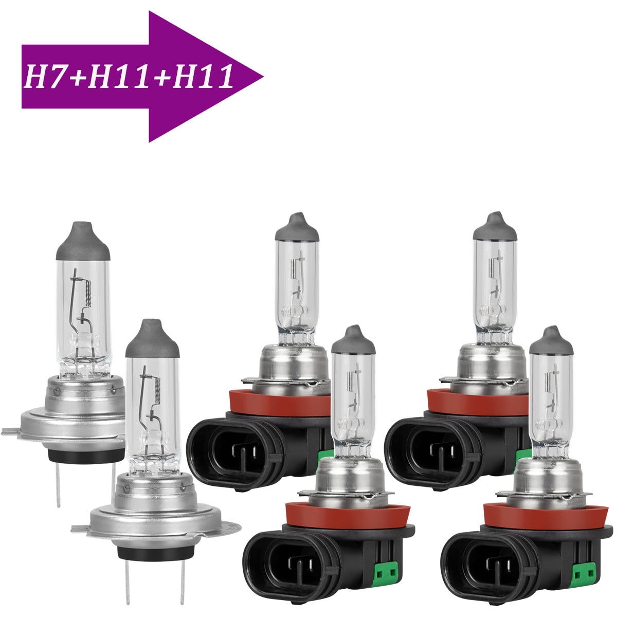 HMCYCI For Ford Fusion 2006-2016 Halogen Headlights High Low Beam Fog ...