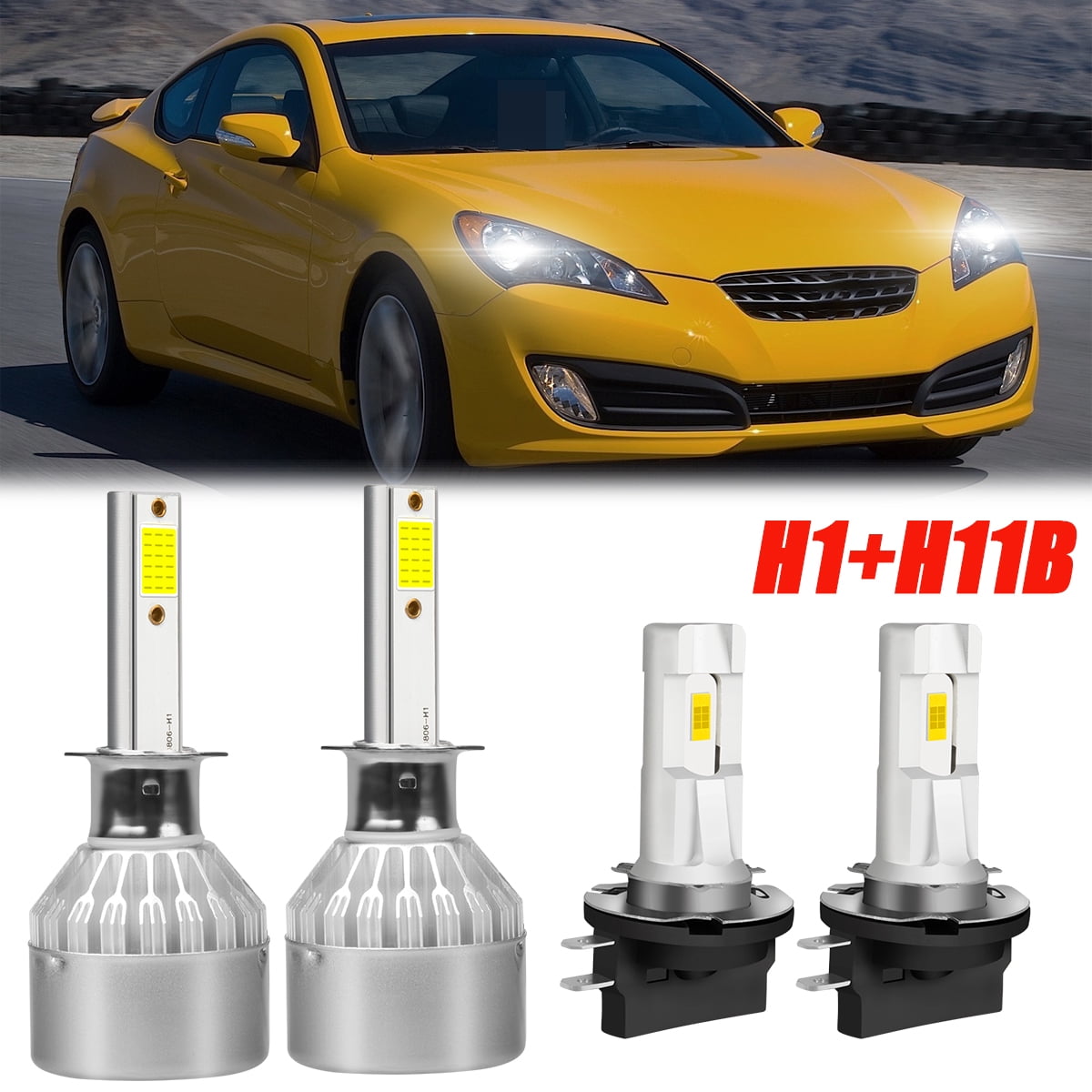 HMCYCI For Hyundai Genesis Coupe 2010 2011-2012 LED Headlight High/Low ...