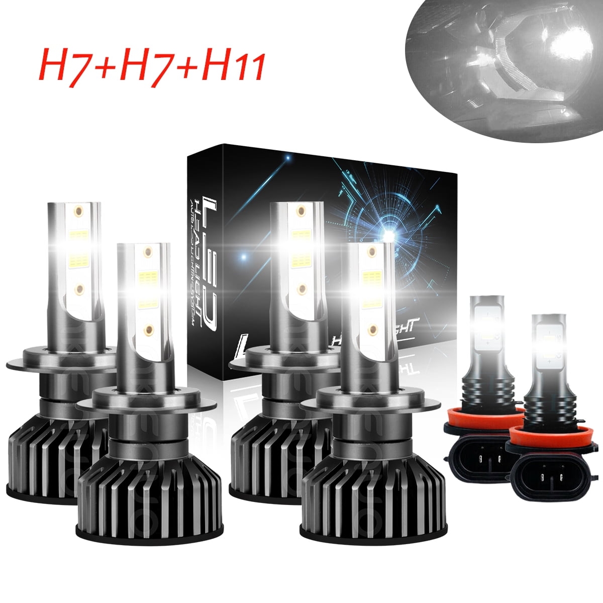 HMCYCI For Mercedes-Benz GL320 2007-2009 6x Combo LED Headlight Fog ...