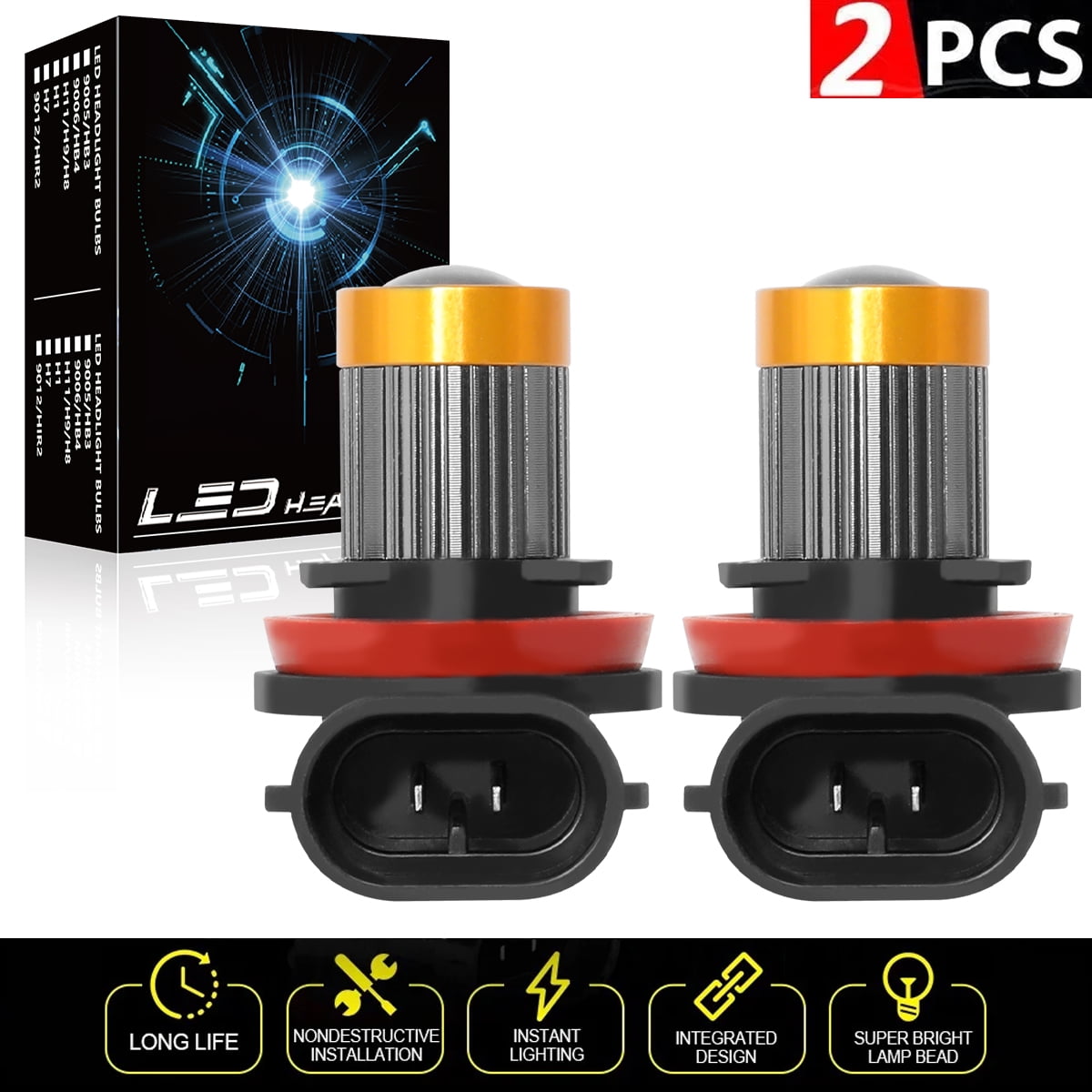 HMCYCI For Subaru Outback 2010-2019 H11/H8/H9 LED Headlight Fog Light DRL Bulbs 5000K Cool ...