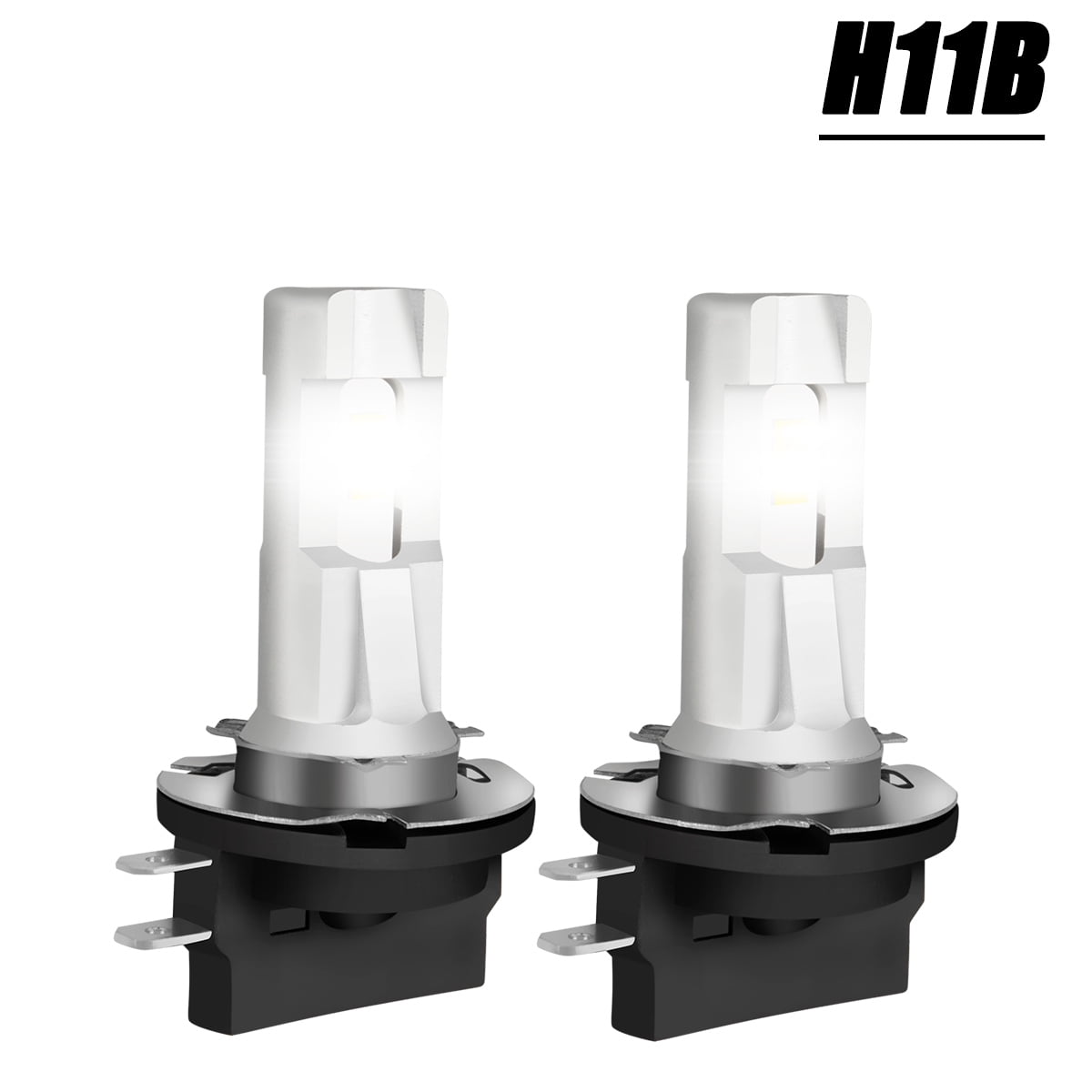 HMCYCI H11B LED Headlight Bulbs Conversion Kit High and Low Beam White ...