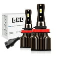 HMCYCI H8 H9 H11 LED Headlight Bulbs,High/Low Beam/Fog Light H11 LED Bulbs 60W 6000LM 6000K | 2 ...