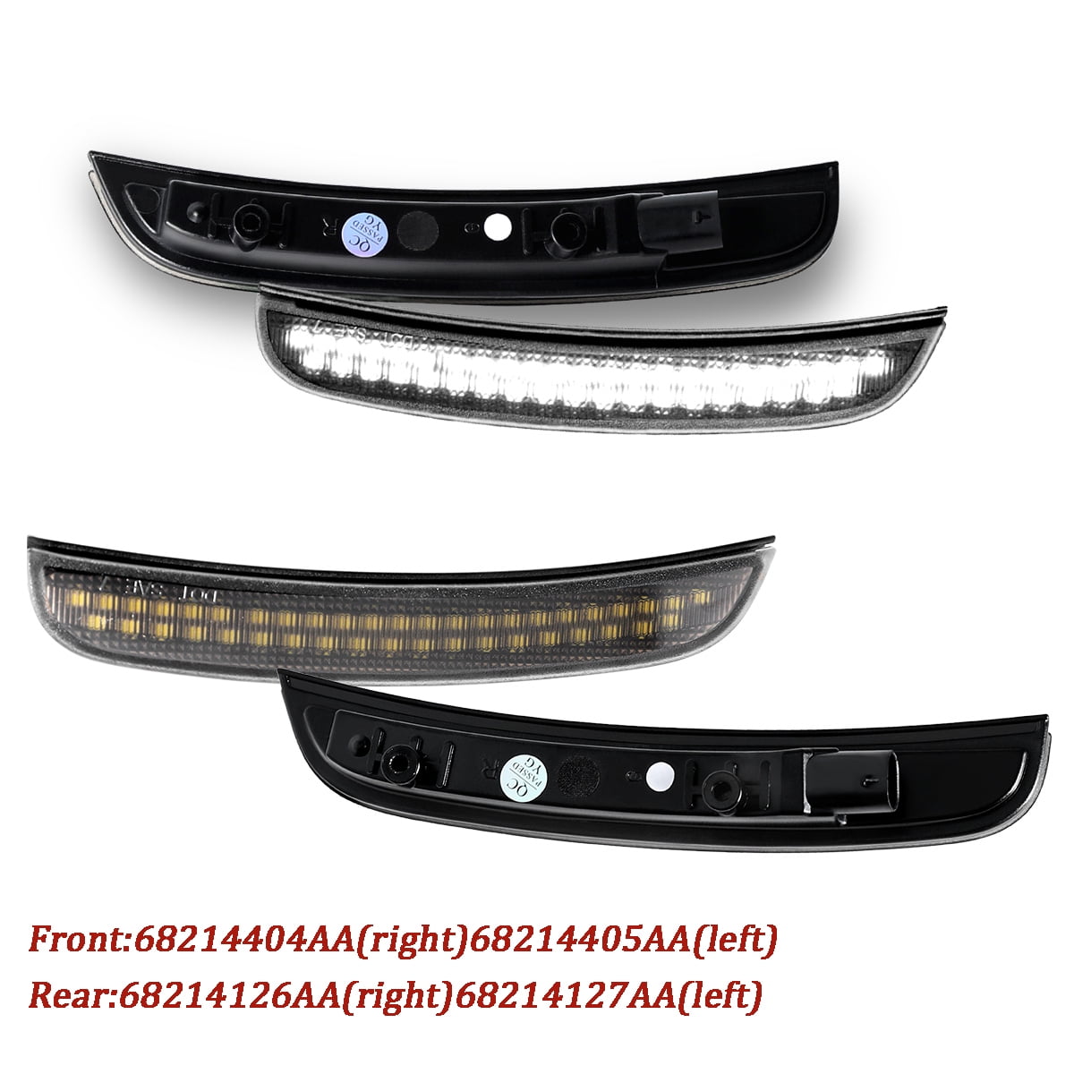 HMCYCI Smoked Lens Side Marker Lamps LED For Dodge Charger 2015-2022 ...
