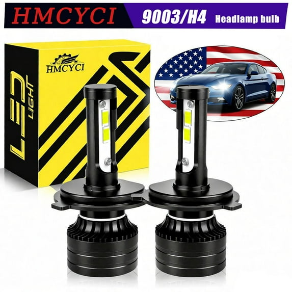 HMCYCI Upgraded 9003 H4 Led Headlights Bulb, Dual High Low Beam ...