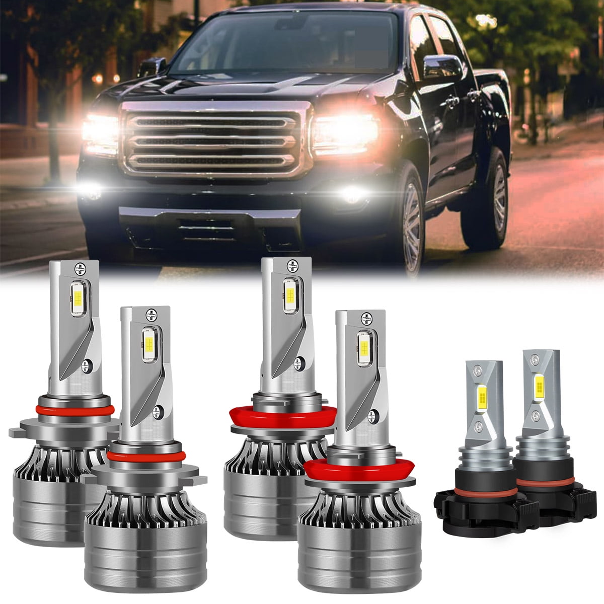 HMCYCI headlight bulbs compatible with (2015-2021) GMC Canyon led ...