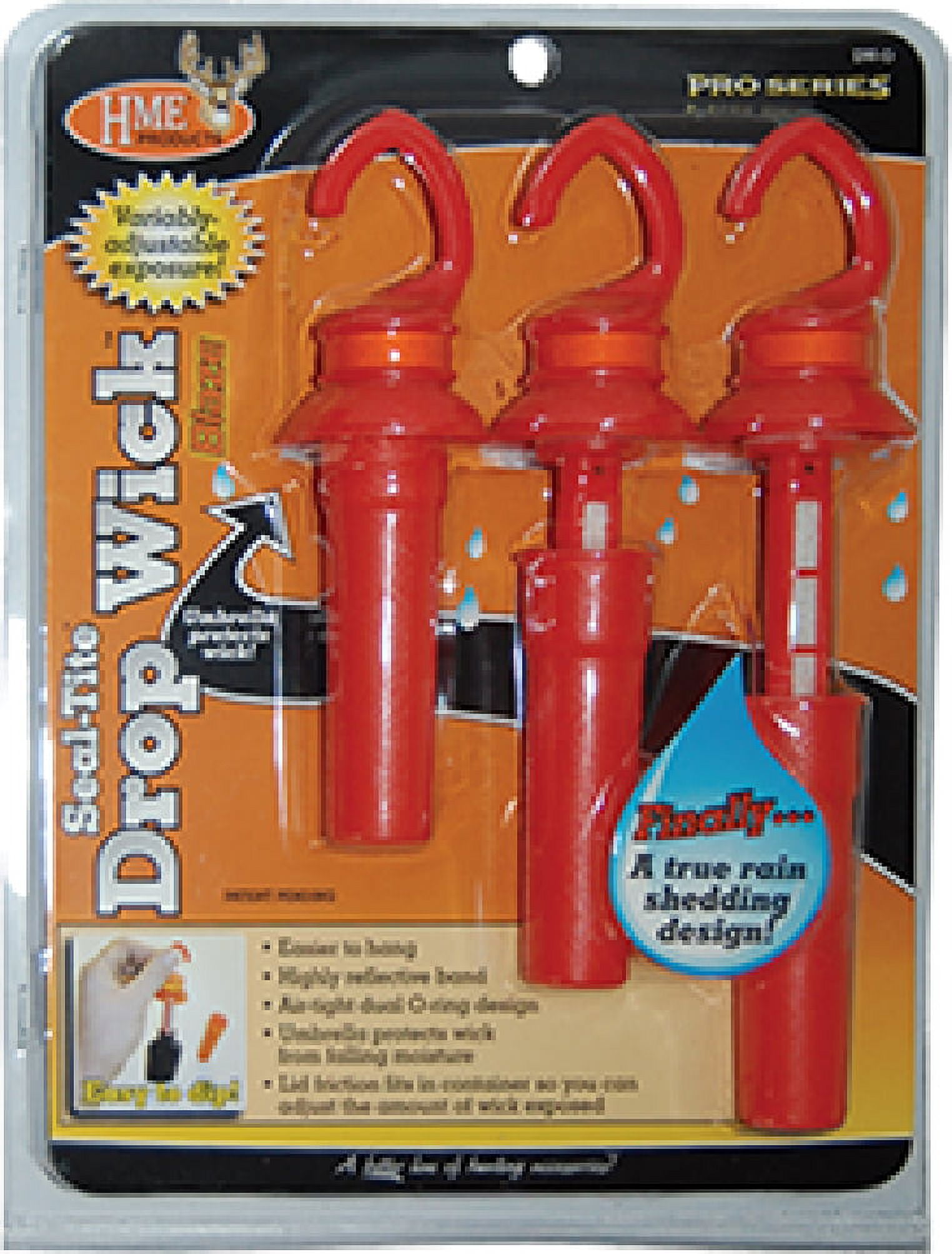 HME Seal-Tite Drop Wick Scent Dispenser, 3-Pack, Hunter Orange, Air ...