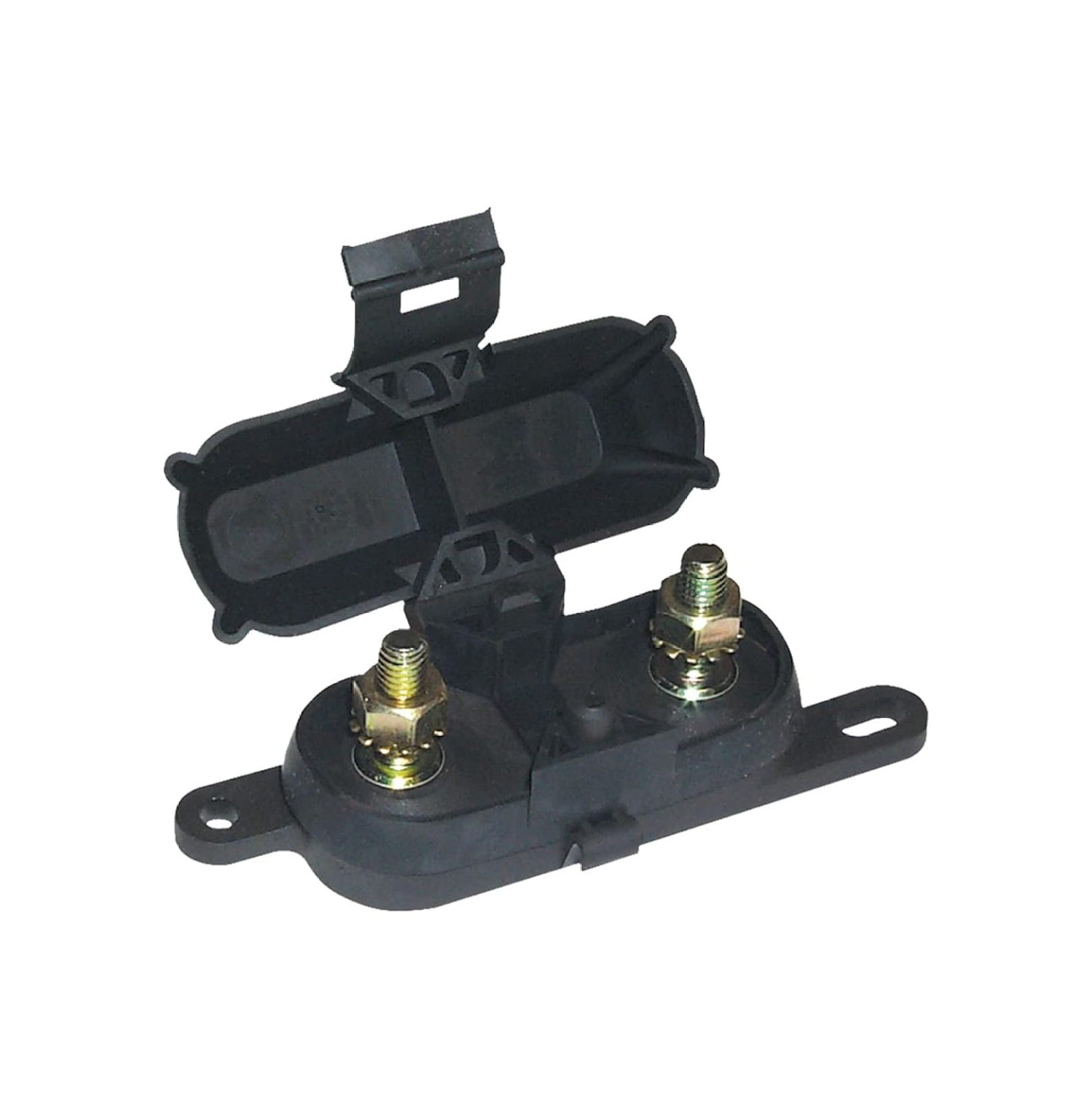 HMEG Fuse Block/Holder with Cover For Fuses - 500A, 8 AWG to 1/0 AWG, 1 ...