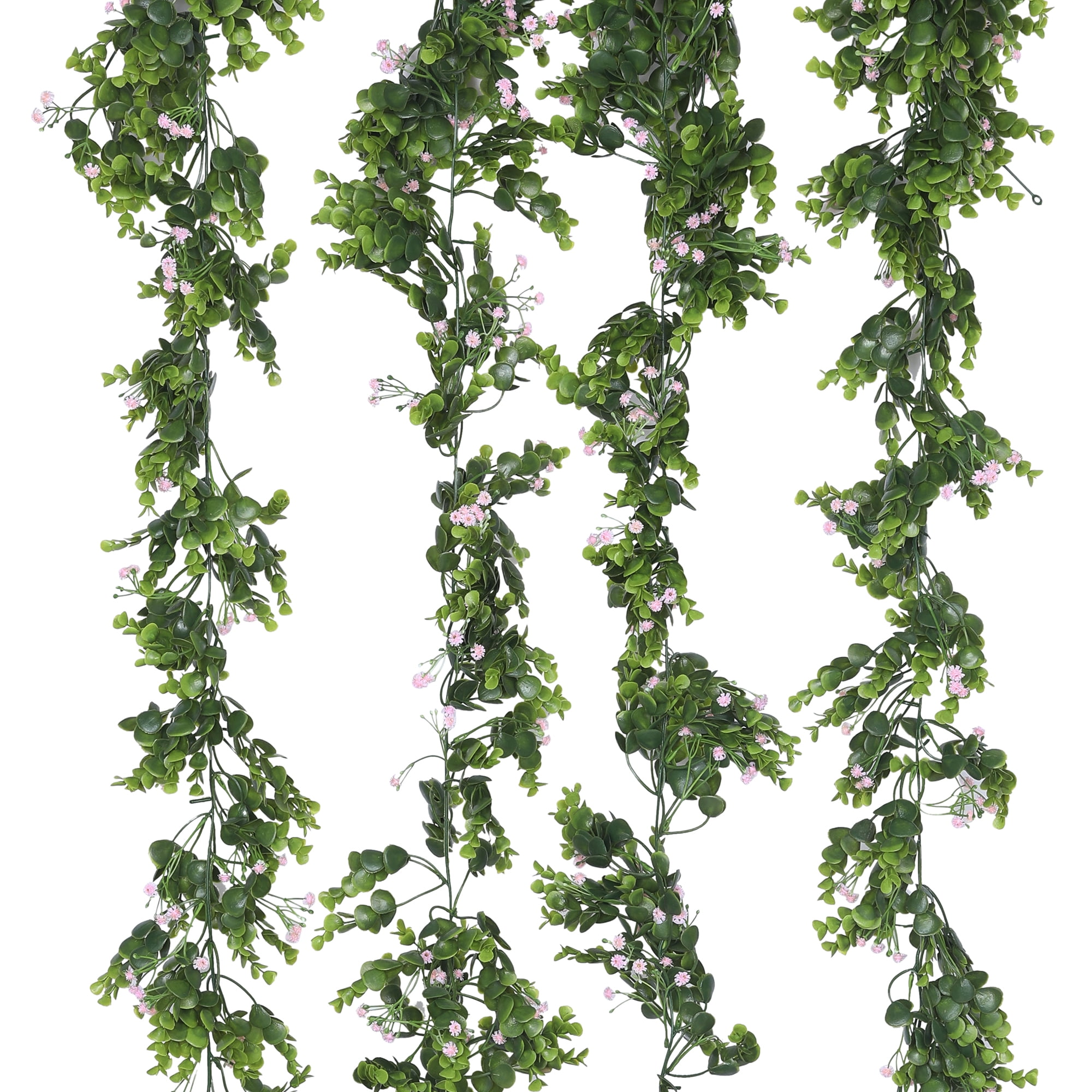 HMETOL 4 Pack Artificial Plants Hanging, Fake Vines Plant, Faux ...