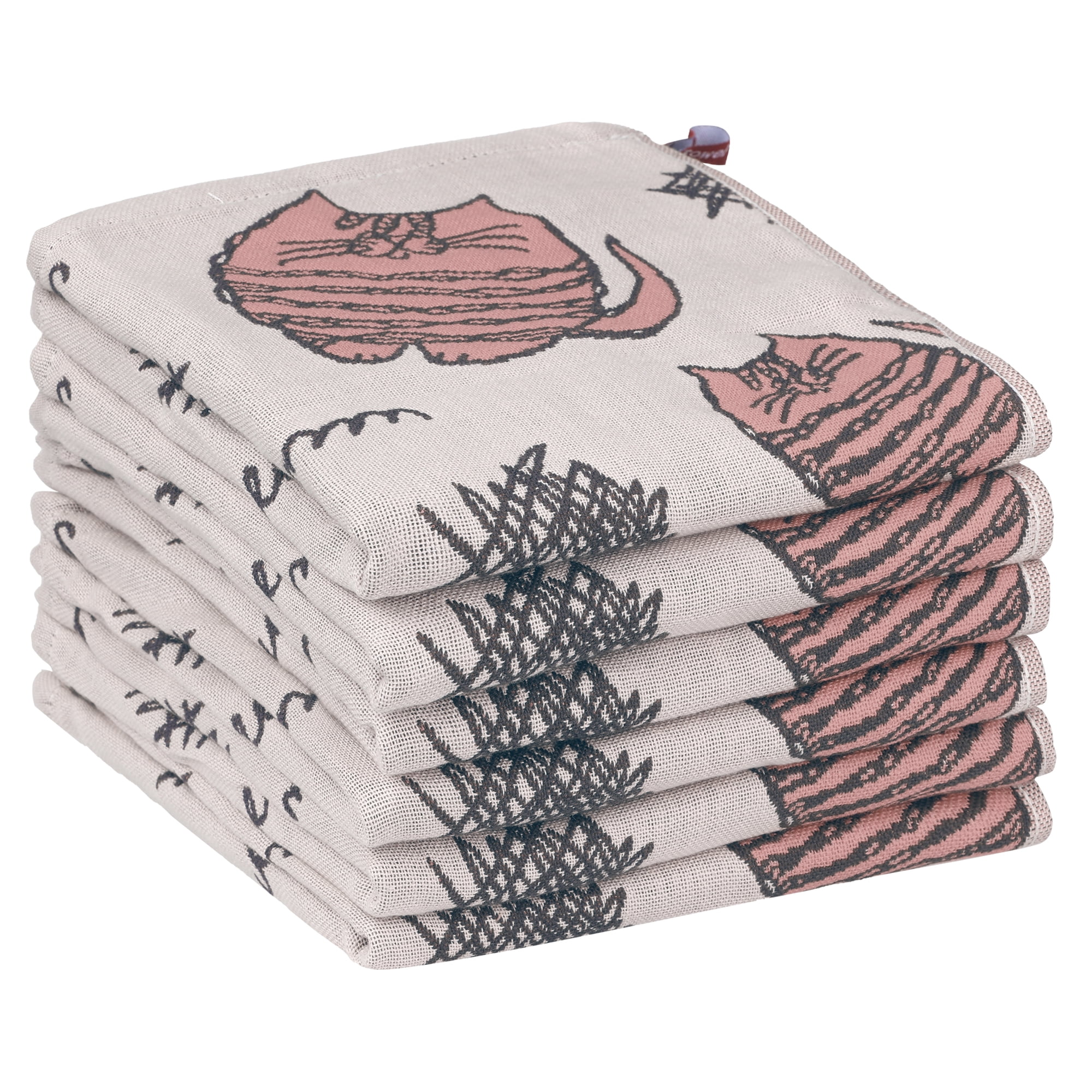 REGALWOVEN Uxcell 6 Pack Cartoon Pattern Kitchen Towels Cotton ...