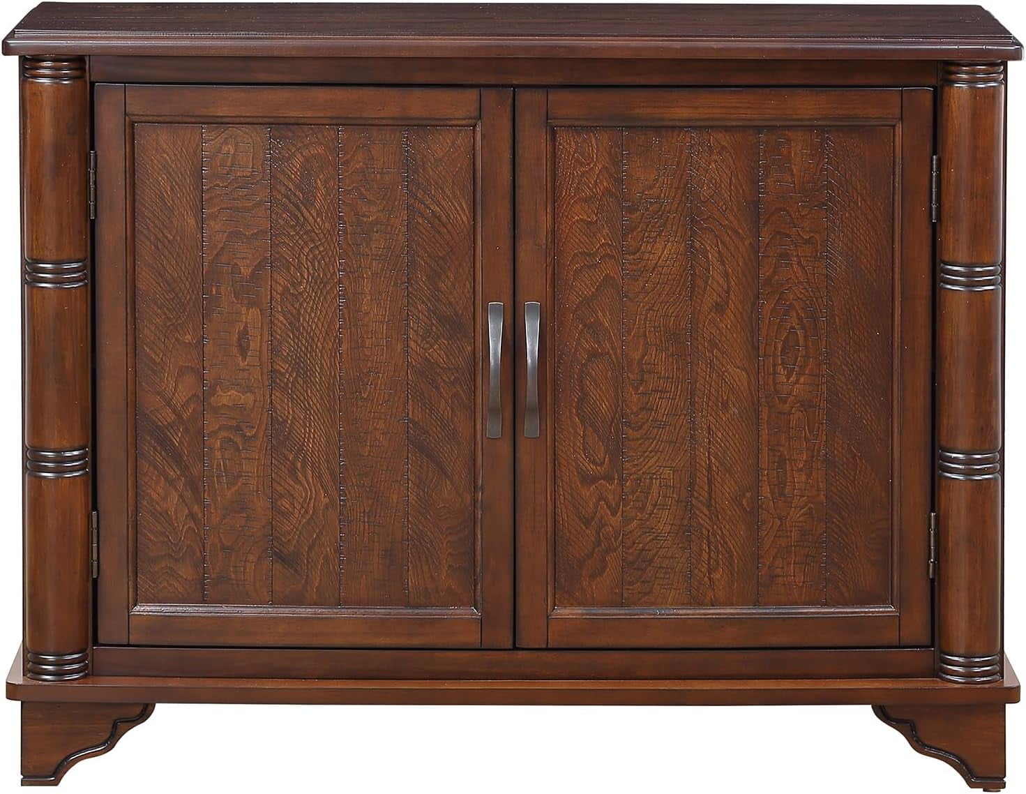 HMFULE 40" Sideboard Cabinet 2-Doors Solid Wood, Retro Buffet Cabinet ...