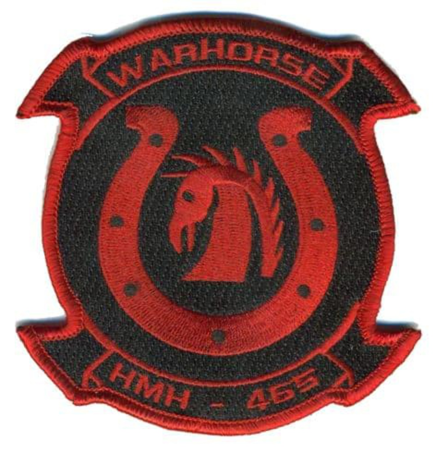 HMH-465 Warhorse Black/Red Patch – Sew On - Walmart.com