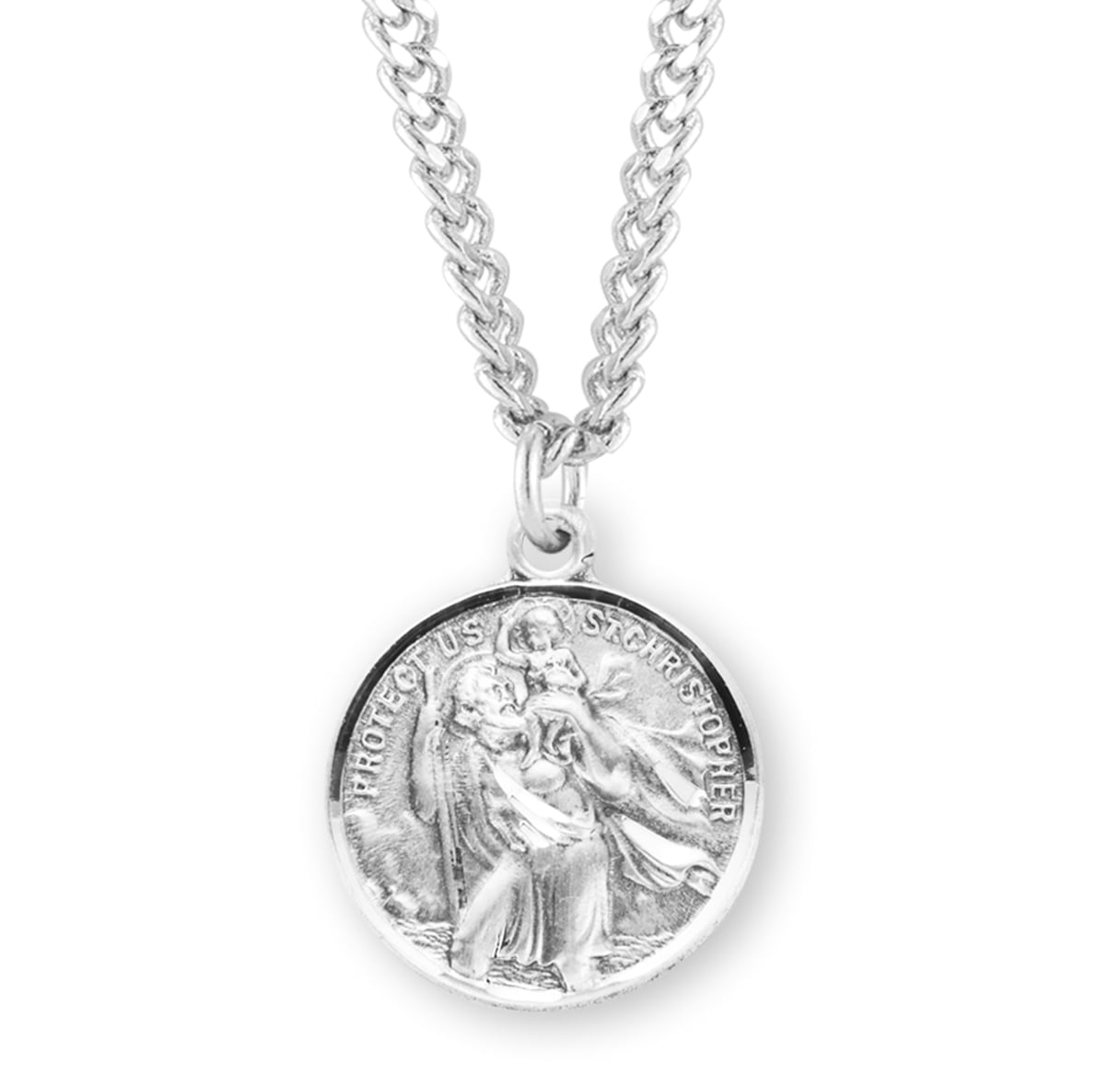 HMH Die Struck Hand Engraved Saint Christopher and Saint Raphael Double ...