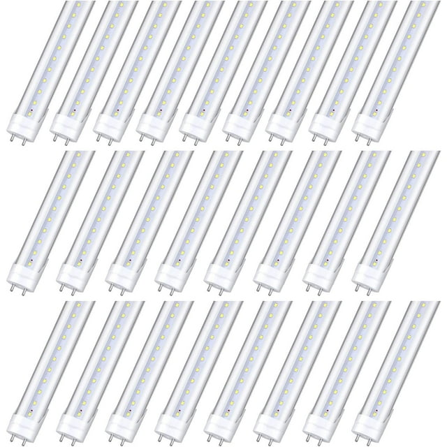 HMINLED 48 Double-Ended 6000K Clear LED Tube, 4 ft T8 Ballast Bypass ...