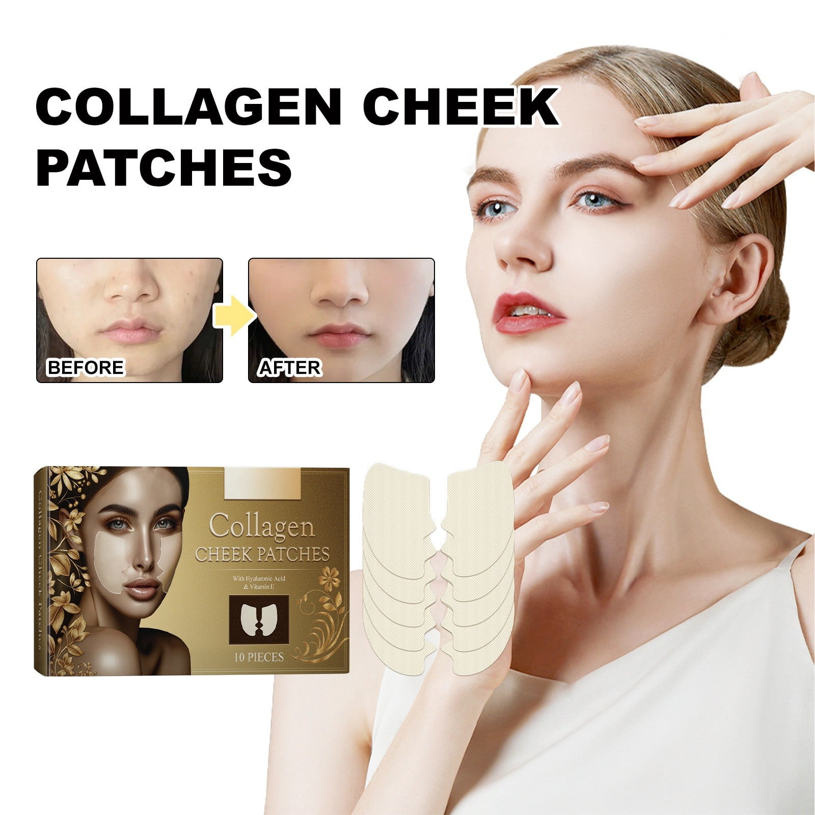 HML Collagen Cheek Patch Reduce Fine Lines Nasolabial Folds Lift And ...