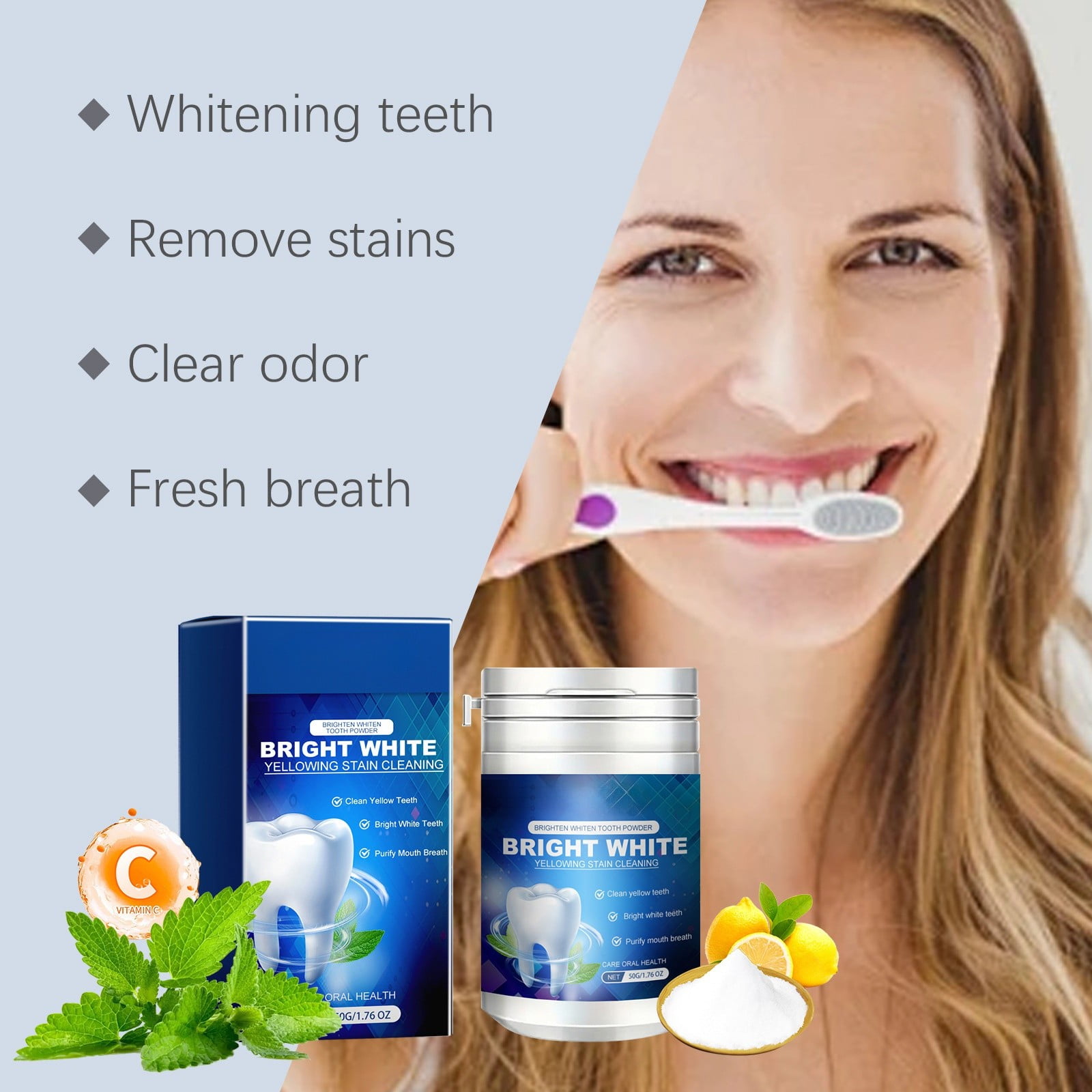 HML Oralhoe Teeth Tooth Powder Teeth Fresh Breath Teeth Stain And ...