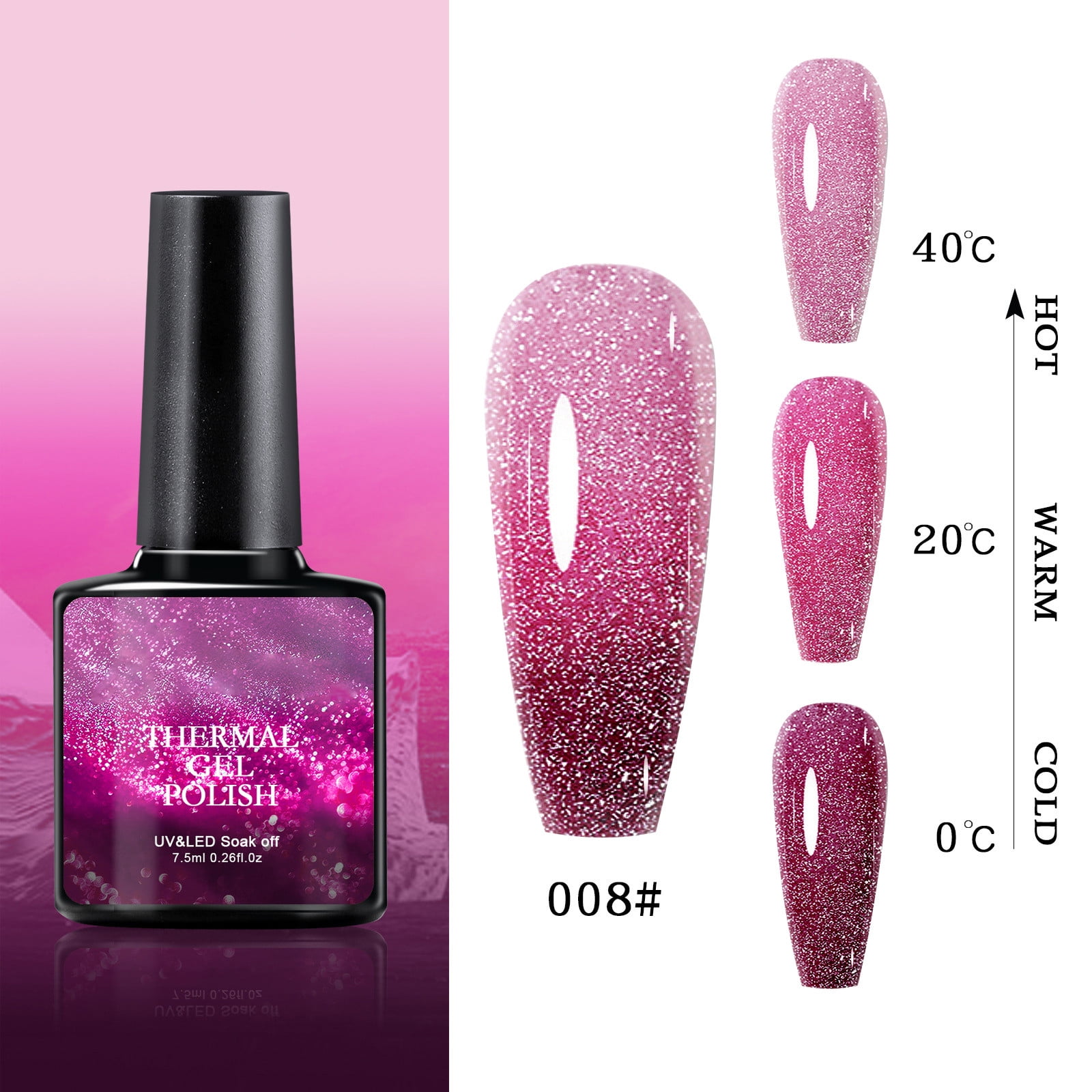HMOONORY 8 Color Temperature Change Broken Diamond Nail Polish Fairy ... HMOONORY 8 Color Temperature Change Broken Diamond Nail Polish Fairy ...
