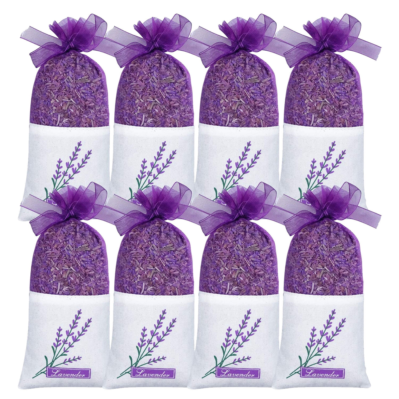 HMOONORY Lavender Sachets Dry Lavender Sachets Set of 8 for Wardrobe ...