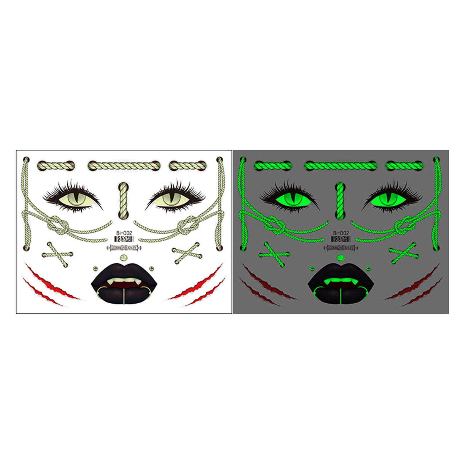 HMOONORY Temporary Tattoo Stickers Face Temporary Transfer Tattoo ...